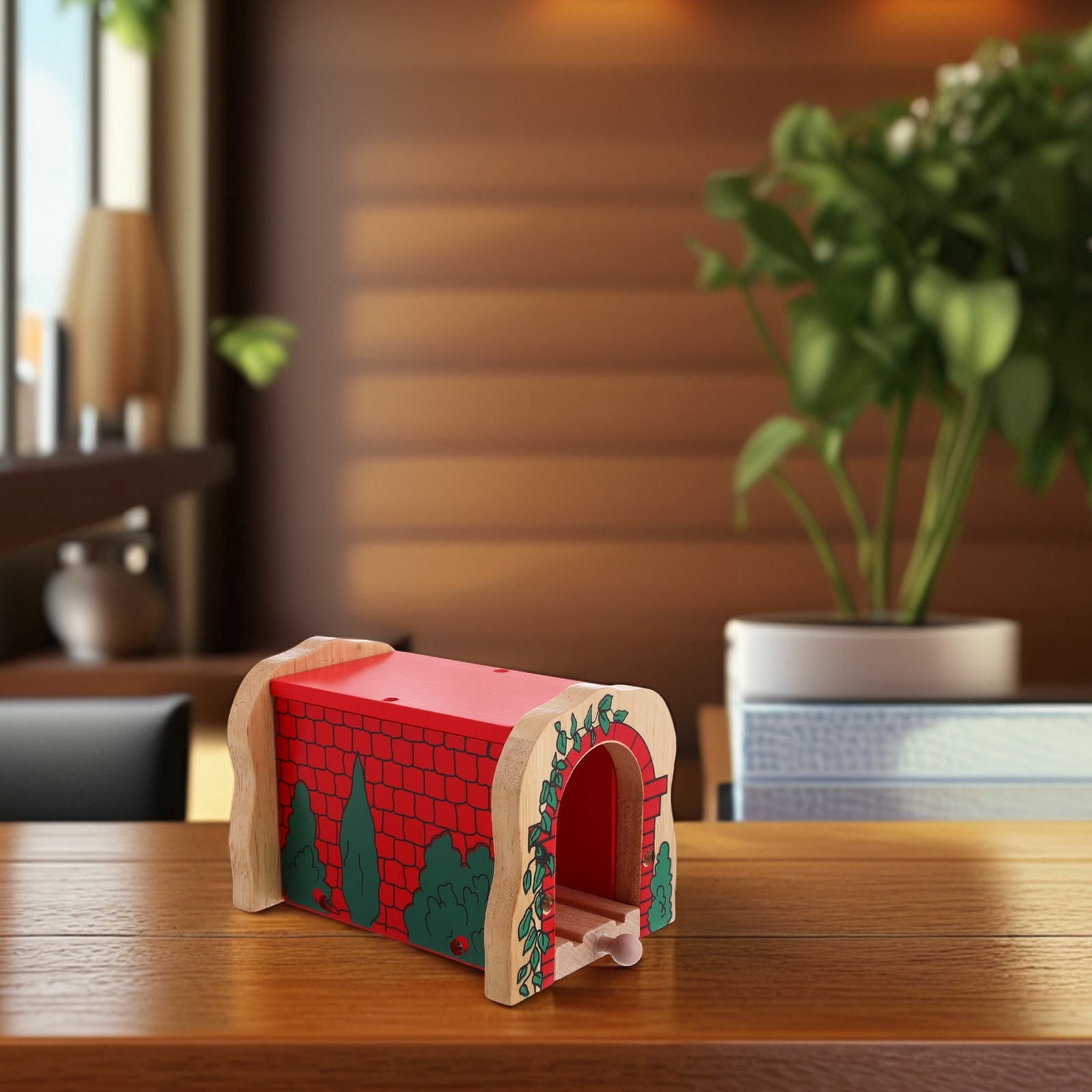 WHAMVOX Wooden Train Track Accessories with MultiColored Design for ...