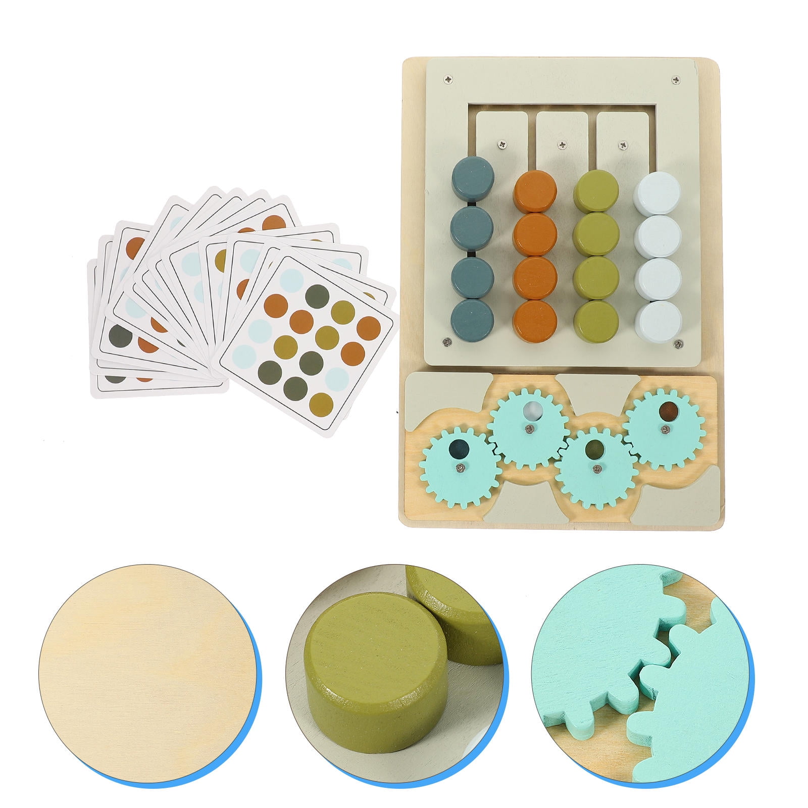 WHAMVOX Wooden for Kids Playing Color Matching Game with Gentle Texture ...