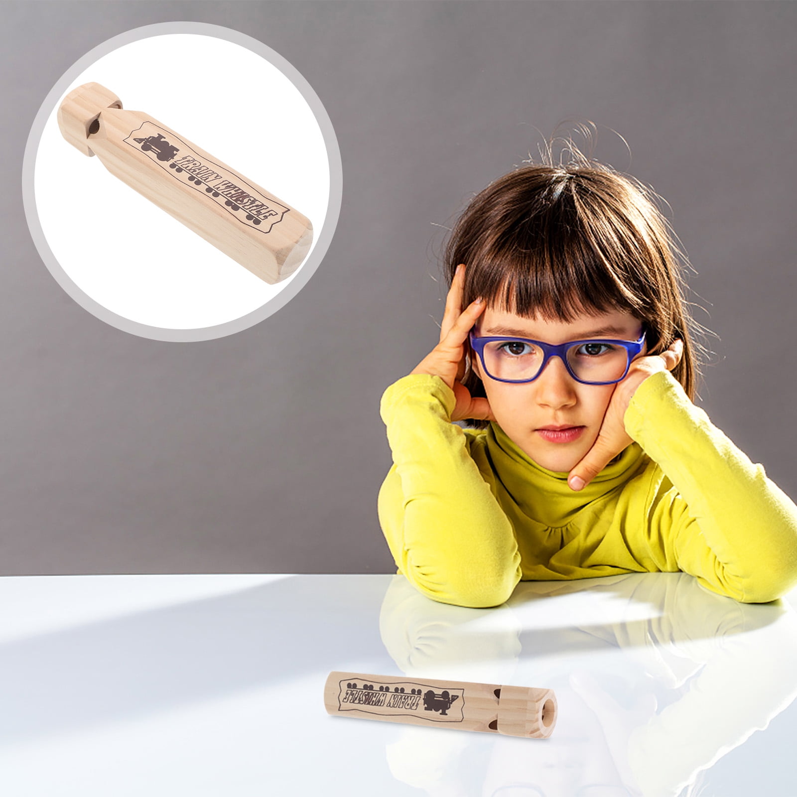 WHAMVOX Worgeous Handheld Wooden Train Whistle for Kids Fun Musical Toy ...