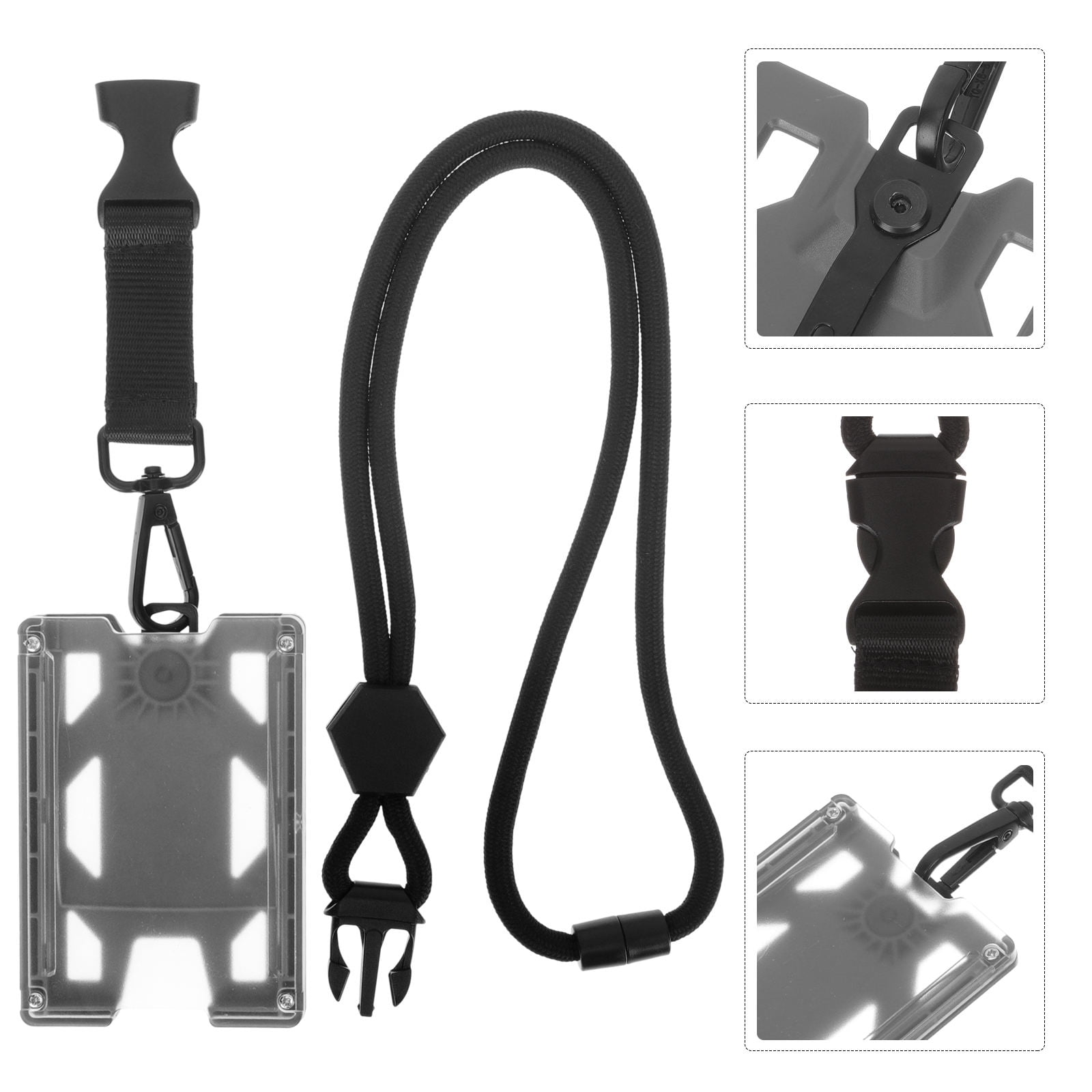 WHAMVOX Work Badge Hanger Student Id Holder Tag Holders Clear Card ...