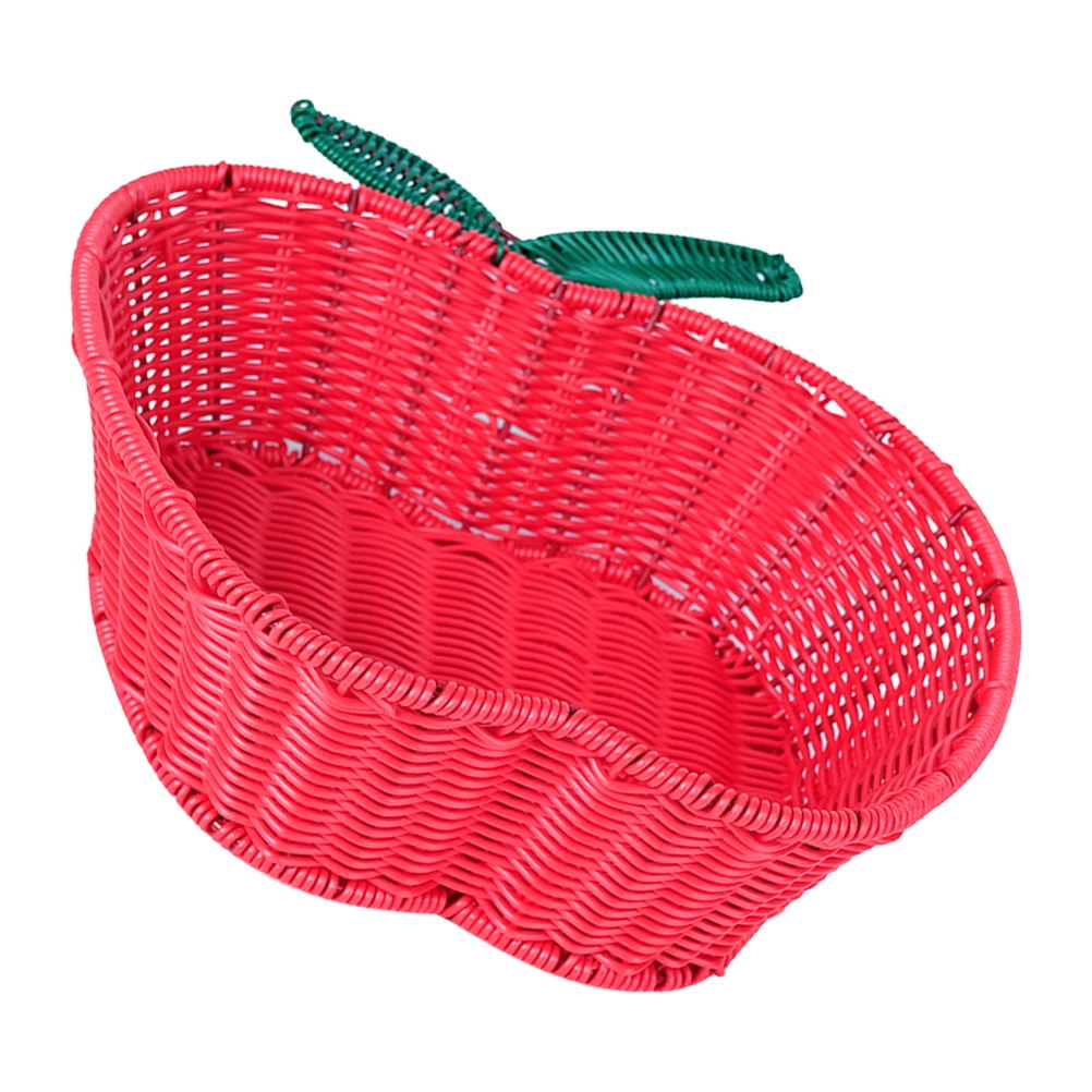 WHAMVOX Woven Basket Shaped Woven Basket Fruit Basket Imitation Rattan ...