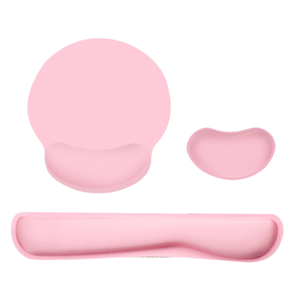 WHAMVOX Wrist Rest And Mouse Pad Set Pink 1Set 17.29X3.14X0.98in ...