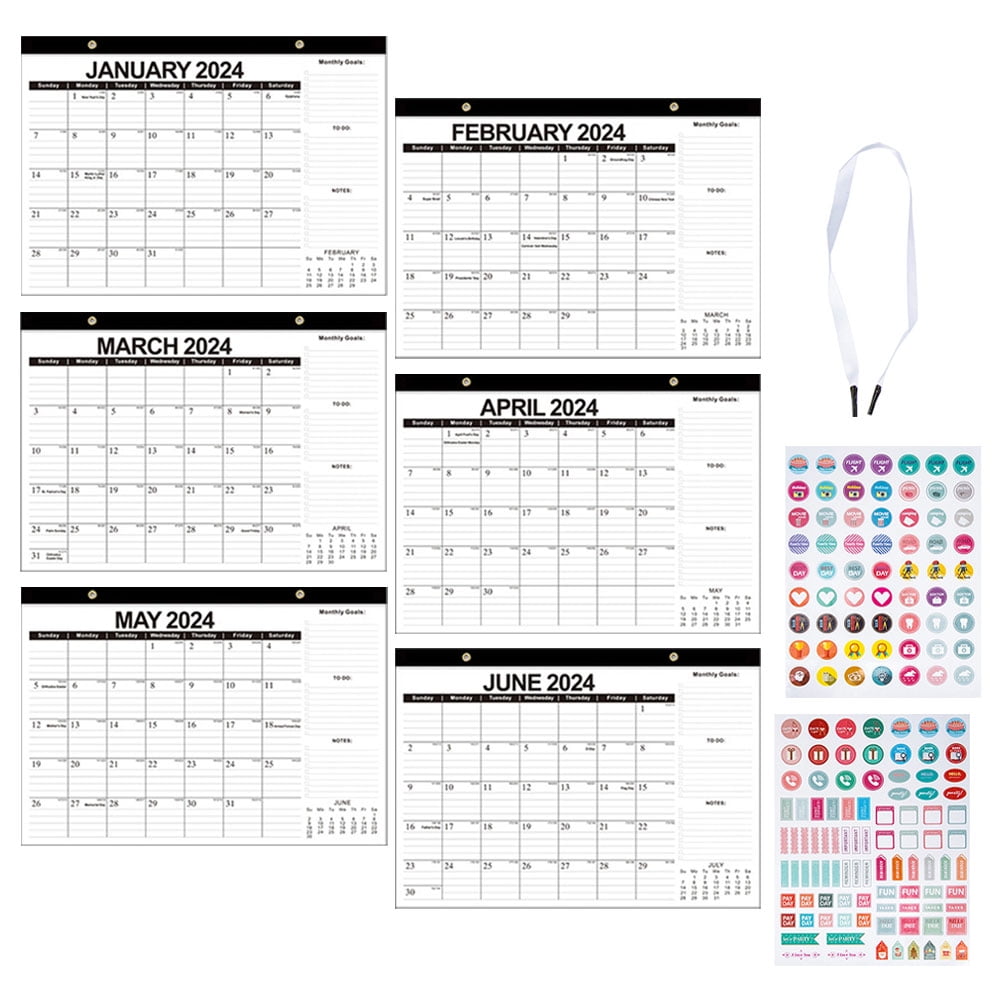 WHAMVOX Yearly Schedule Calendar 2024 English Wall Practical Office ...