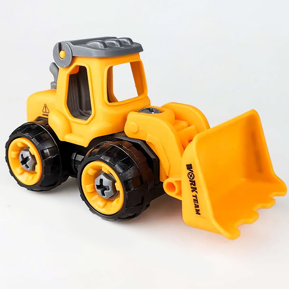 WHAMVOX Yellow Plastic Construction Vehicle Cake Toppers Excavator ...