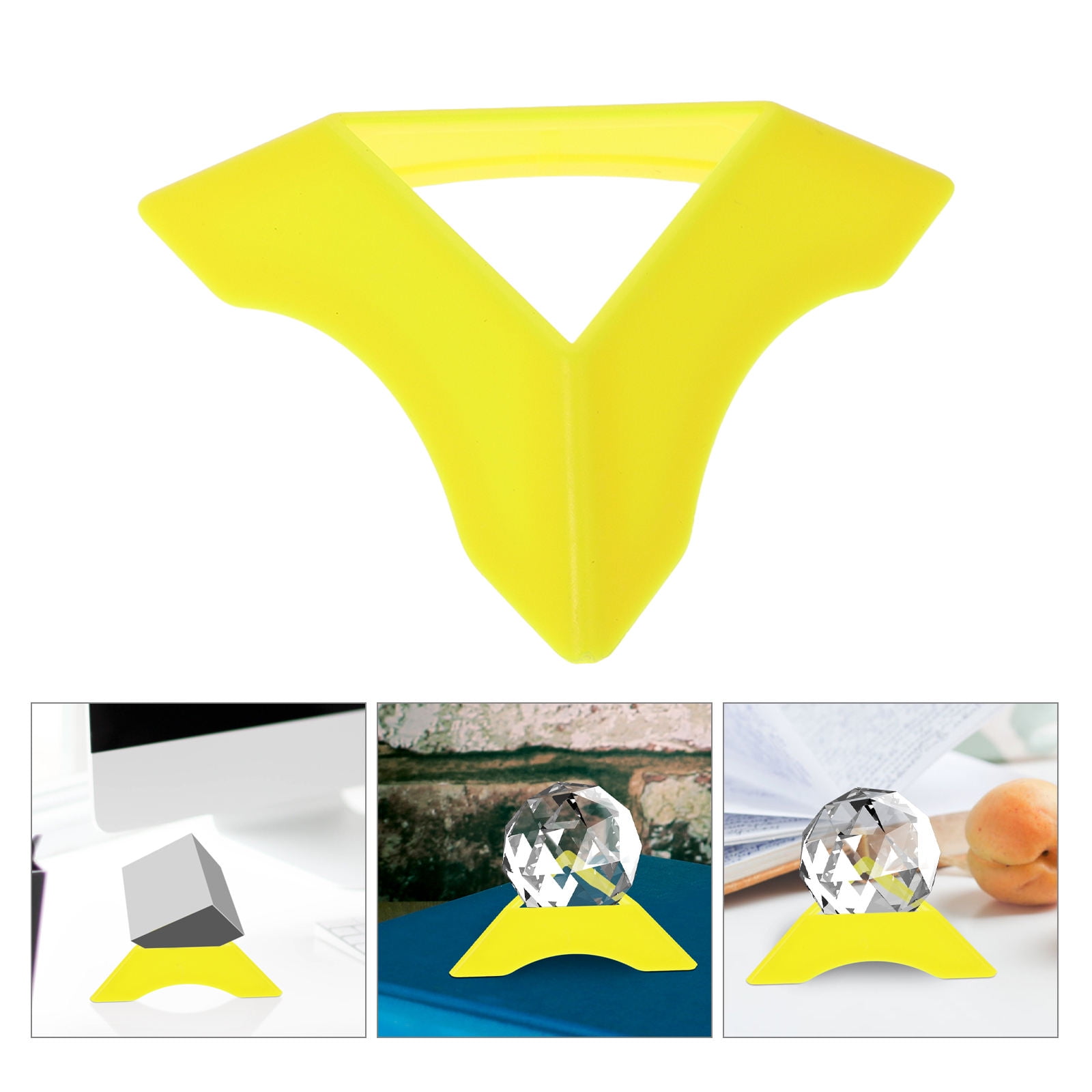 WHAMVOX Yellow Triangle Base Cube Stand for Puzzle Display with Stable ...
