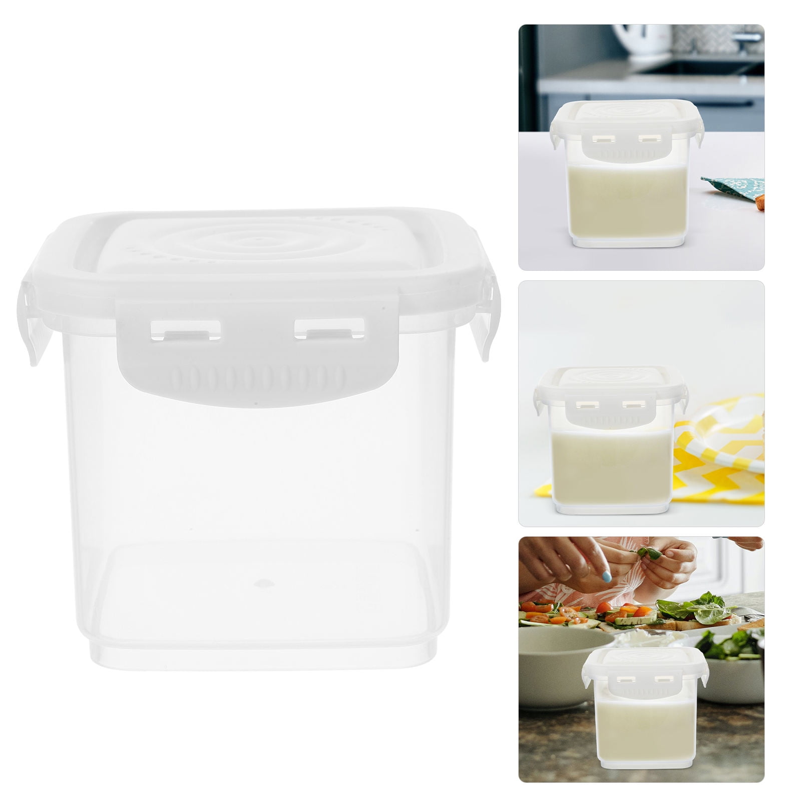 WHAMVOX Yogurt Storage Containers with Lids Grain Jar Bin Yoghurt for ...