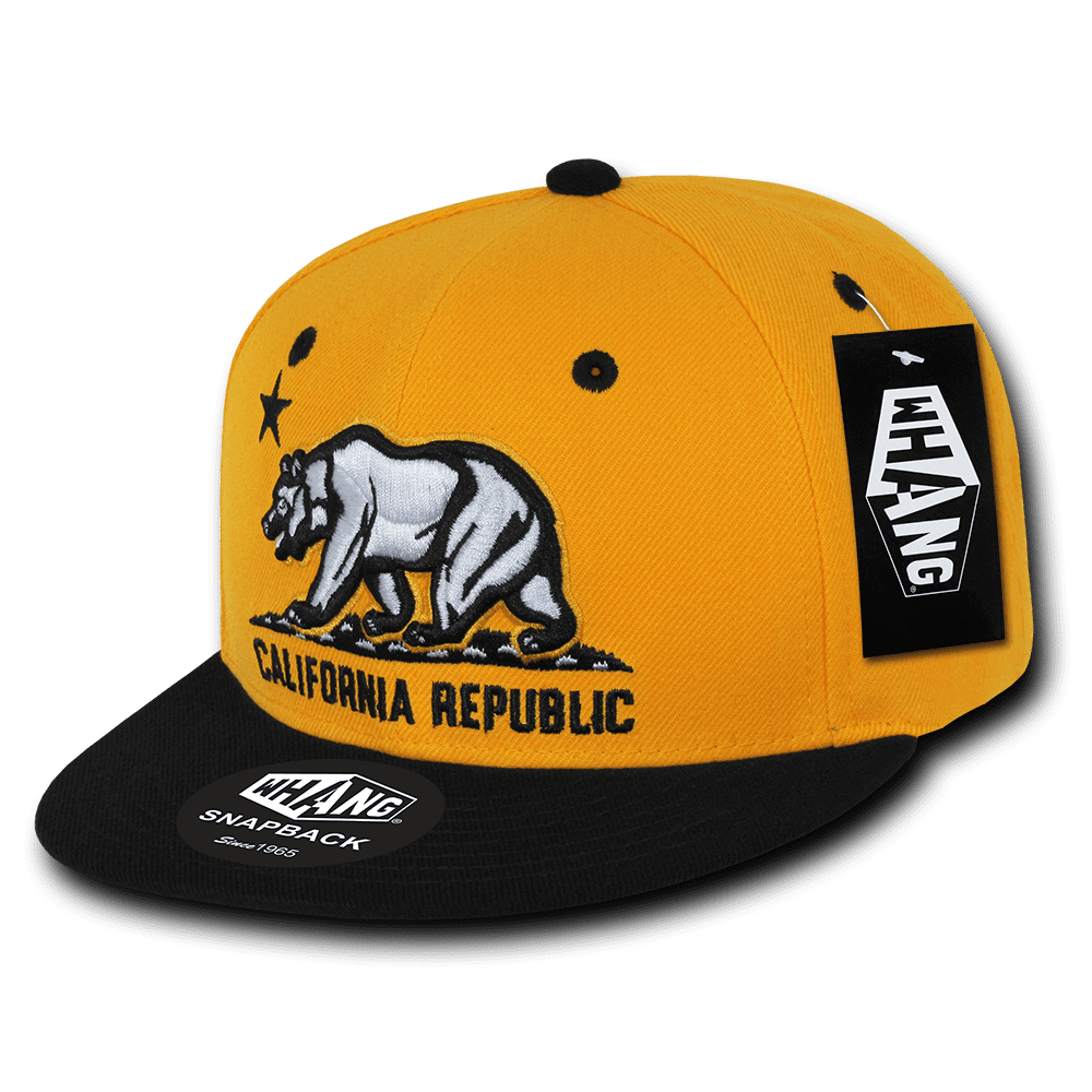 WHANG 3D California Republic Bear Snapback Caps Cap Hats Hat For Men ...
