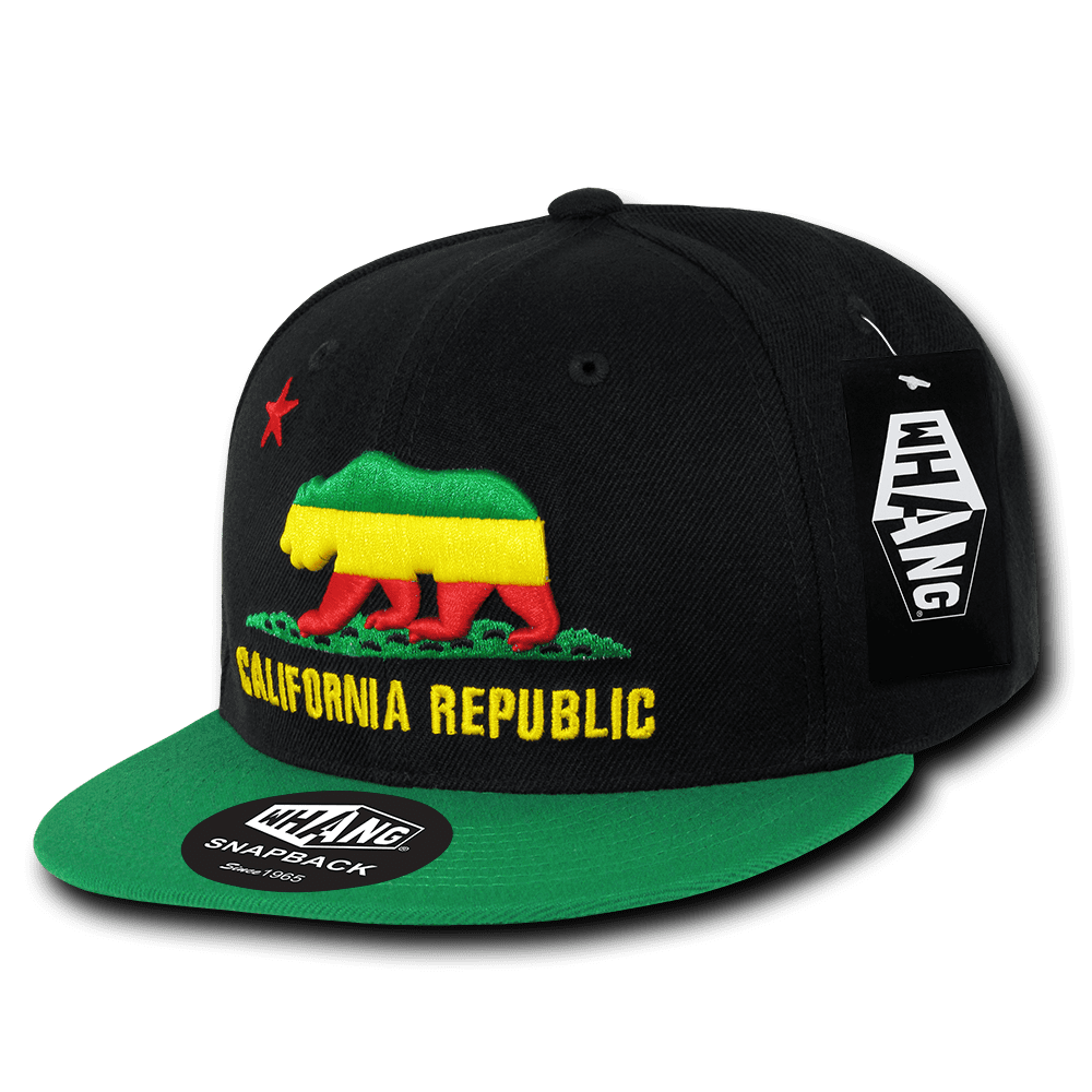 WHANG 3D California Republic Bear Snapback Caps Cap Hats Hat For Men ...