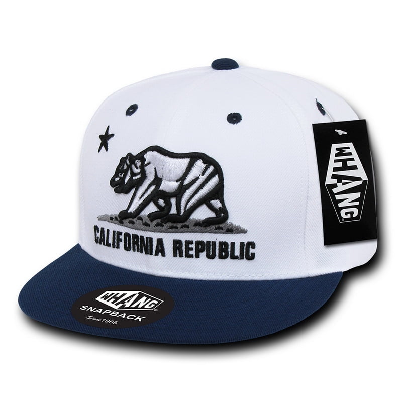 WHANG W1 Cali Bear Classic Snapbacks-WHT/NVY - Walmart.com