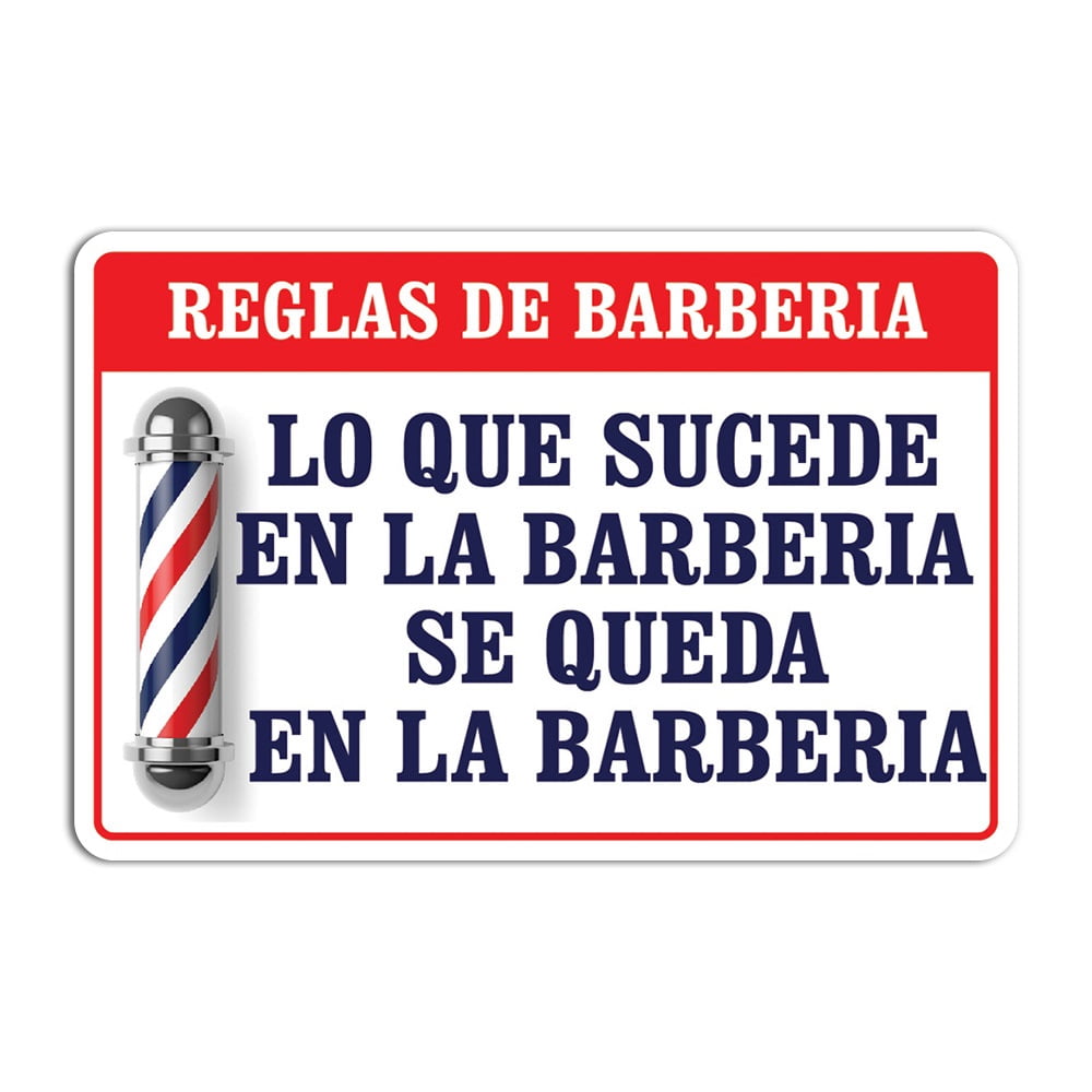 WHAT HAPPENS IN THE BARBER SHOP Sign men club haircut stylist salon LO ...