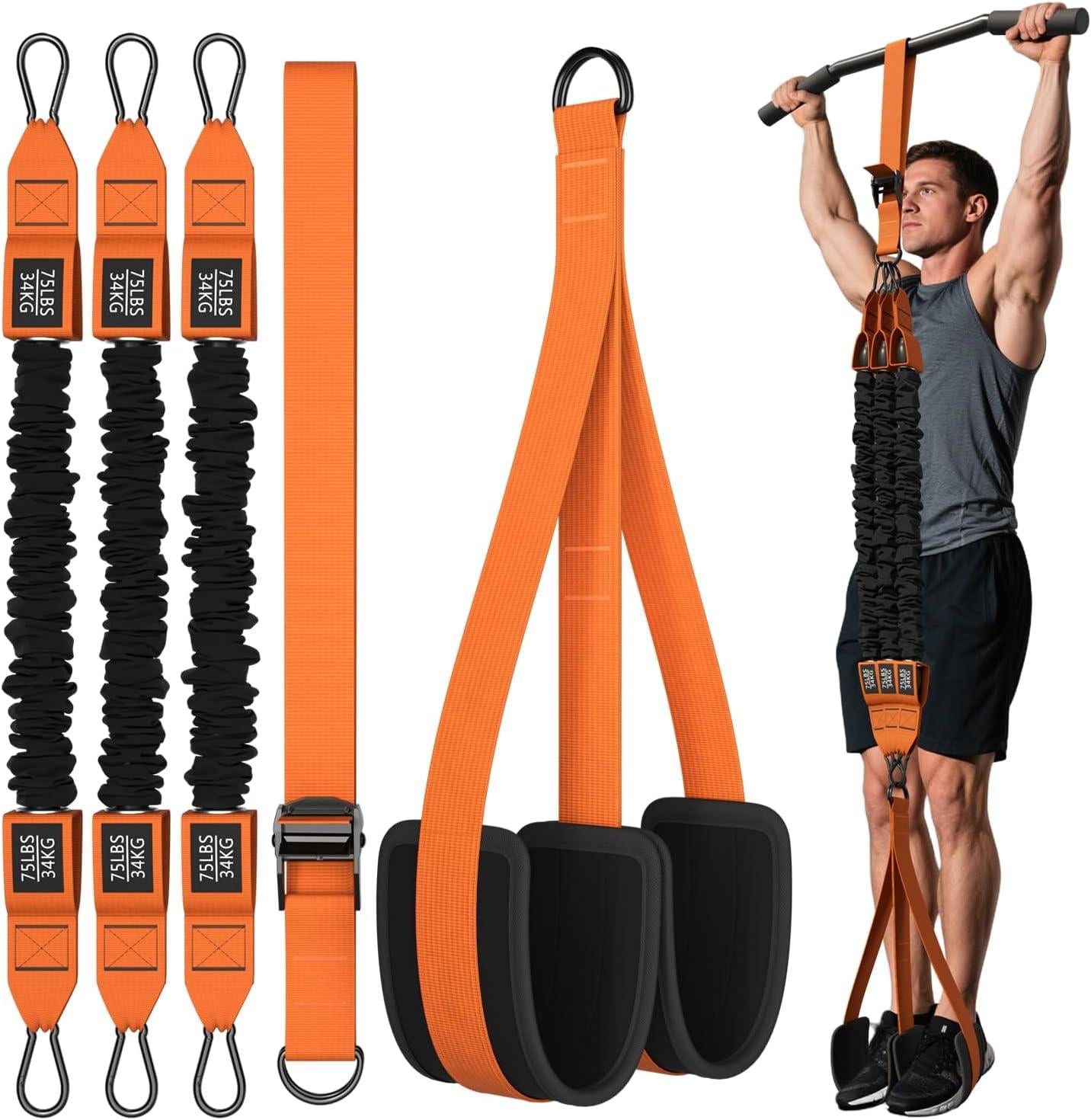 WHATAFIT Pull Up Assistance Bands, Resistance Bands for Pull Up Bar ...