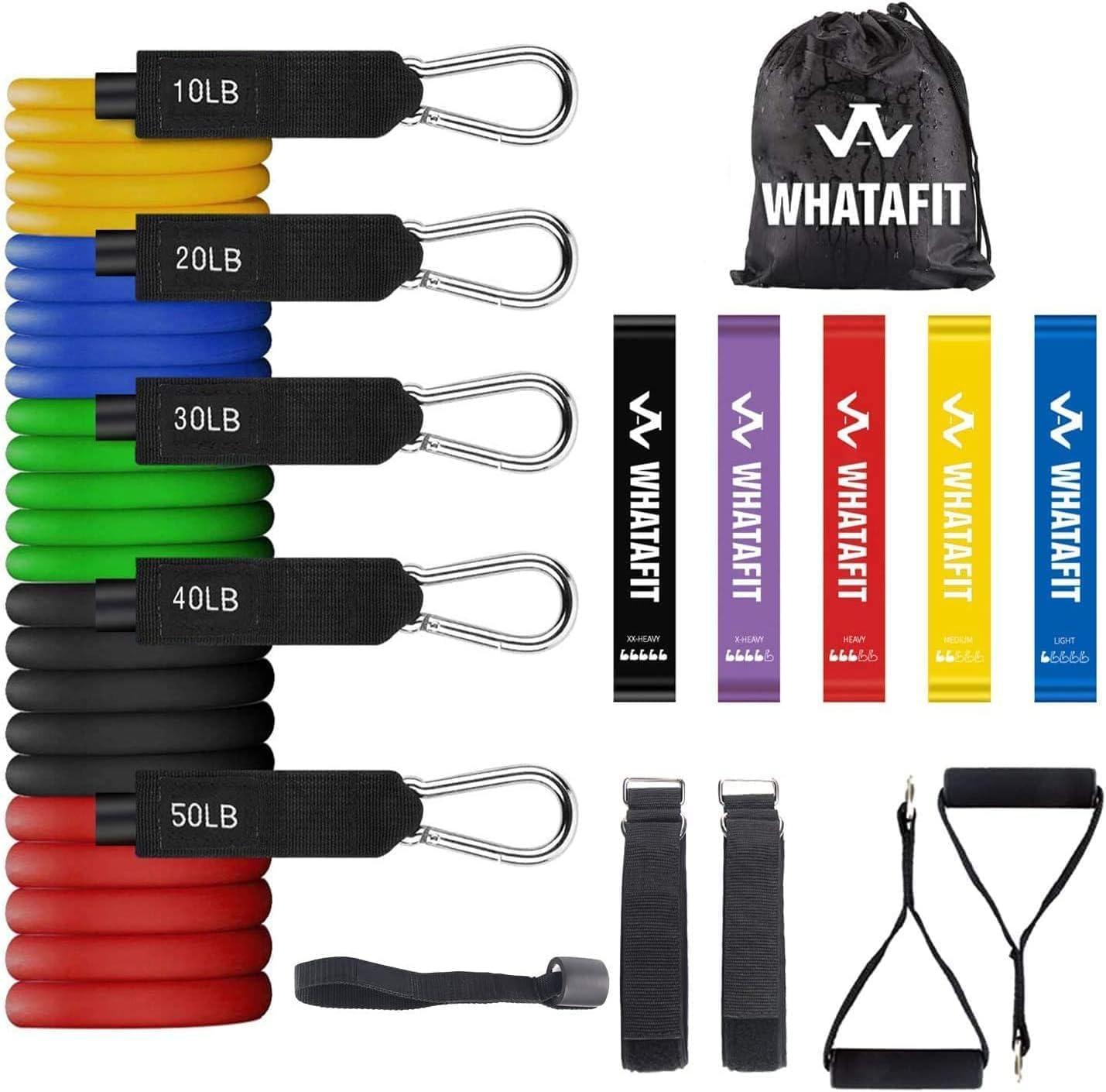 WHATAFIT Resistance Bands, Exercise Bands，Resistance Bands for Working ...