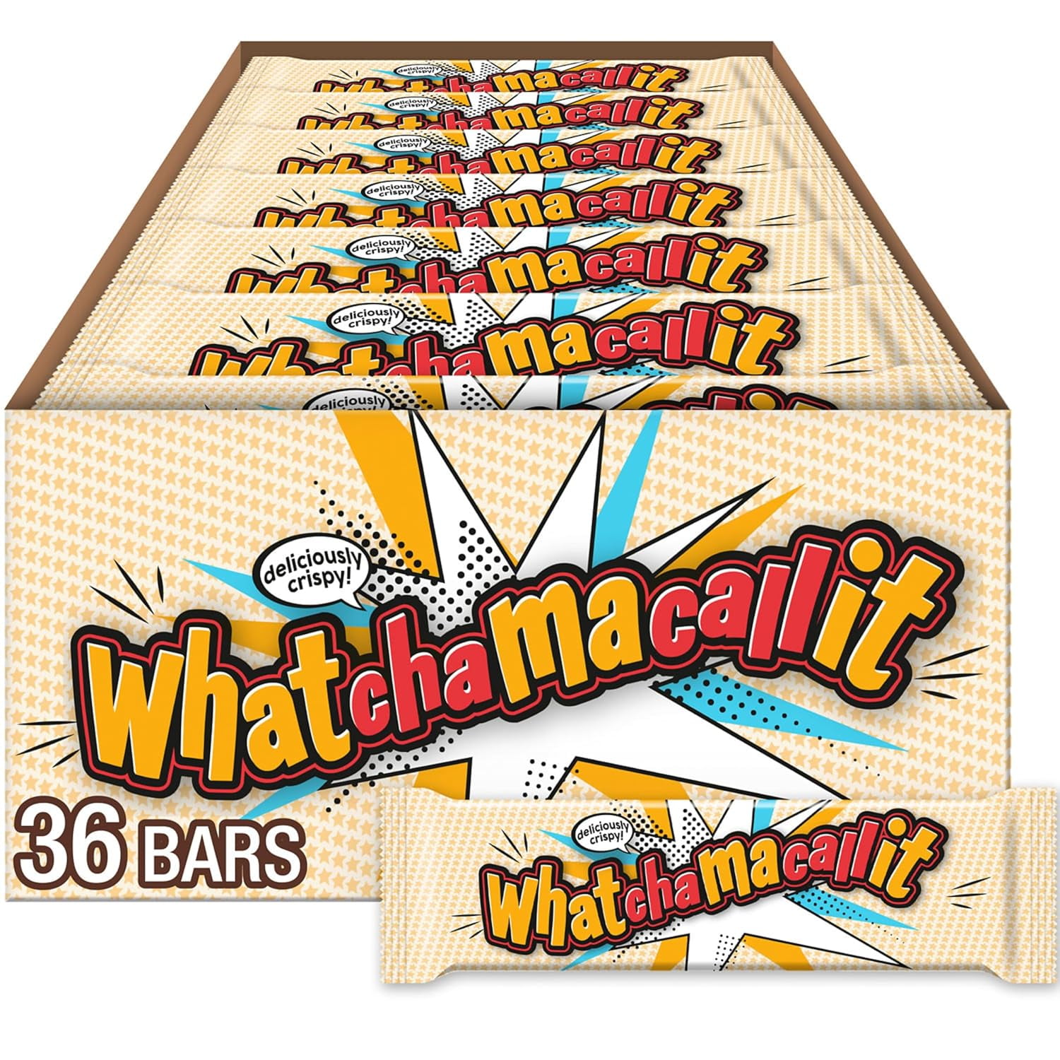 WHATCHAMACALLIT Chocolate Caramel Peanut Crisps Candy Bars, 1.6 oz (36 ...