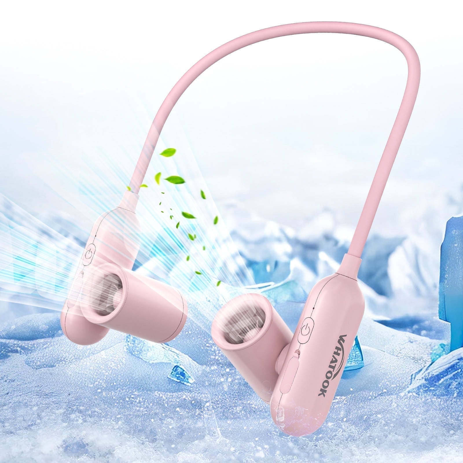 SPORTS JOY Portable Neck Fan, 3 Speeds, 4000mAh, USB Rechargeable, 180Â ...