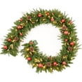 WHATOOK 9 feet Pre-Lit Christmas Garland, Mixed Pine Decorated with ...