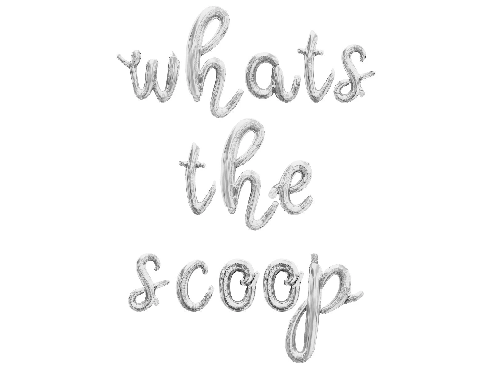 WHATS THE SCOOP Cursive Letter Balloon Banner - Ice Cream Party ...