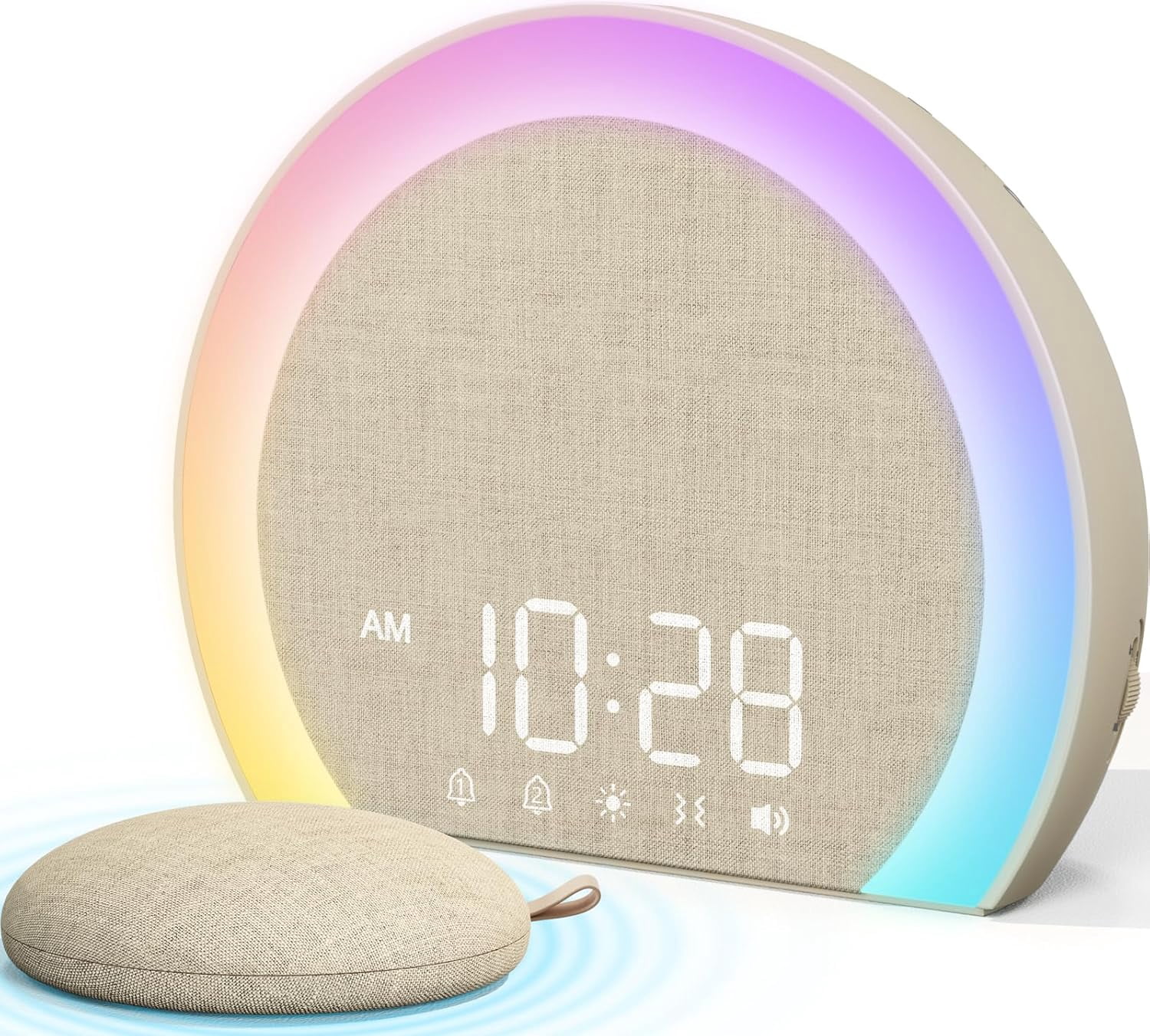 WHBBHW Loud Alarm Clock with Wireless Bed Shaker, Vibrating Dual Alarm ...