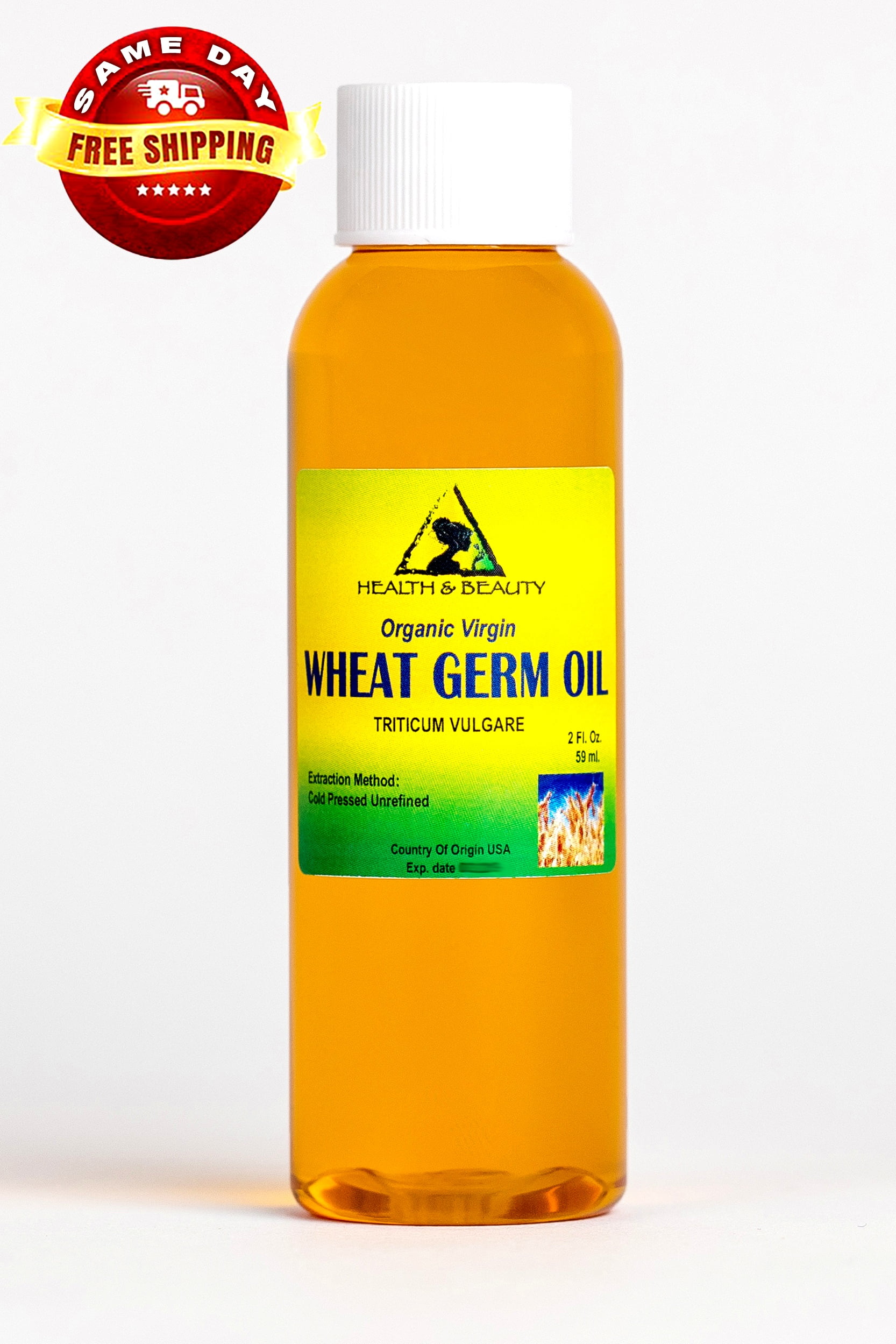 Organic Wheat Germ Oil, Unrefined Cold Pressed Virgin, Raw & Pure, 2 oz ...
