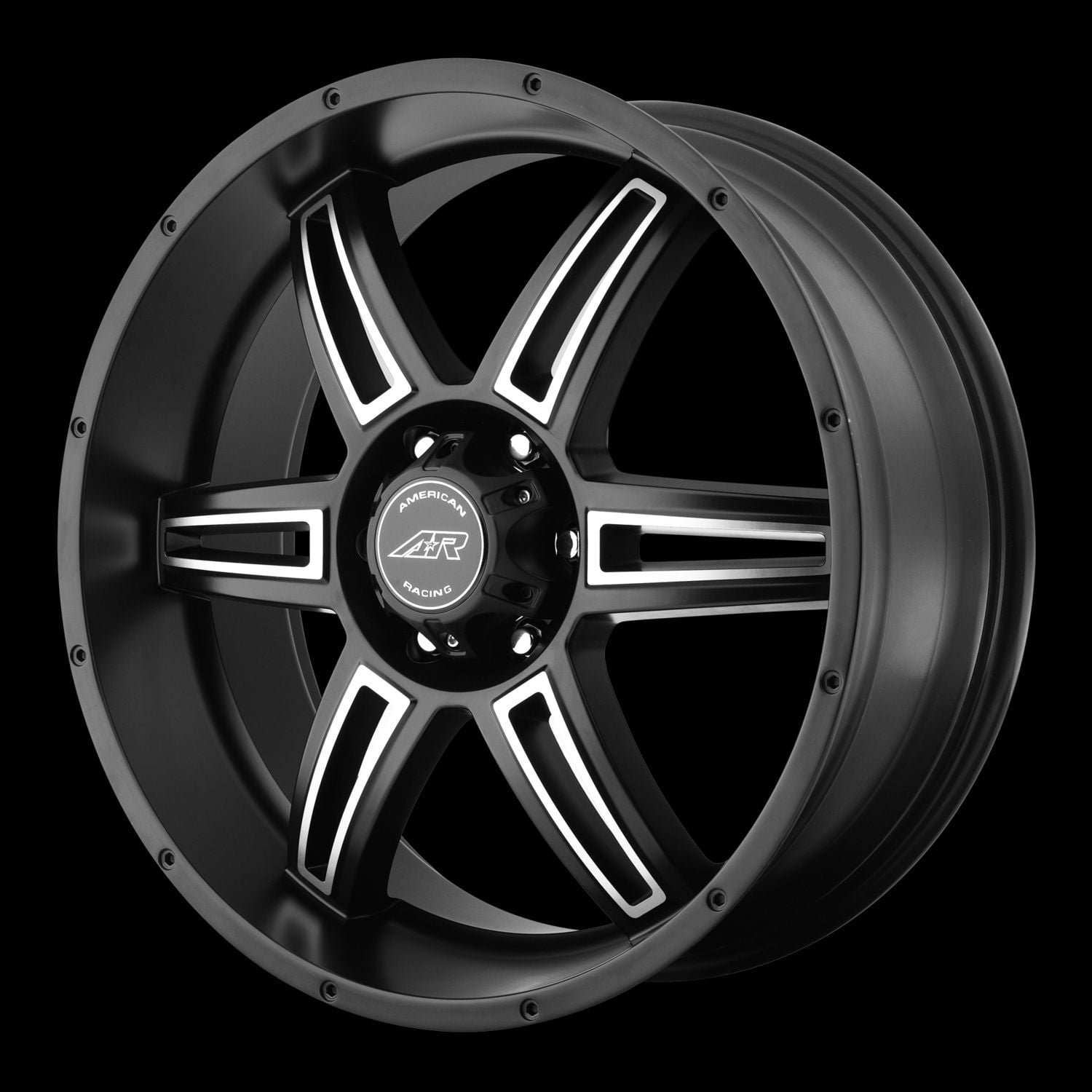 American Racing Custom Wheels AR890 Satin Black Wheel With Machined ...