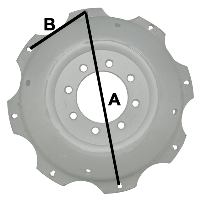 WHEEL34 New Aftermarket Rear Wheel Center for Ford Specific Tractor ...