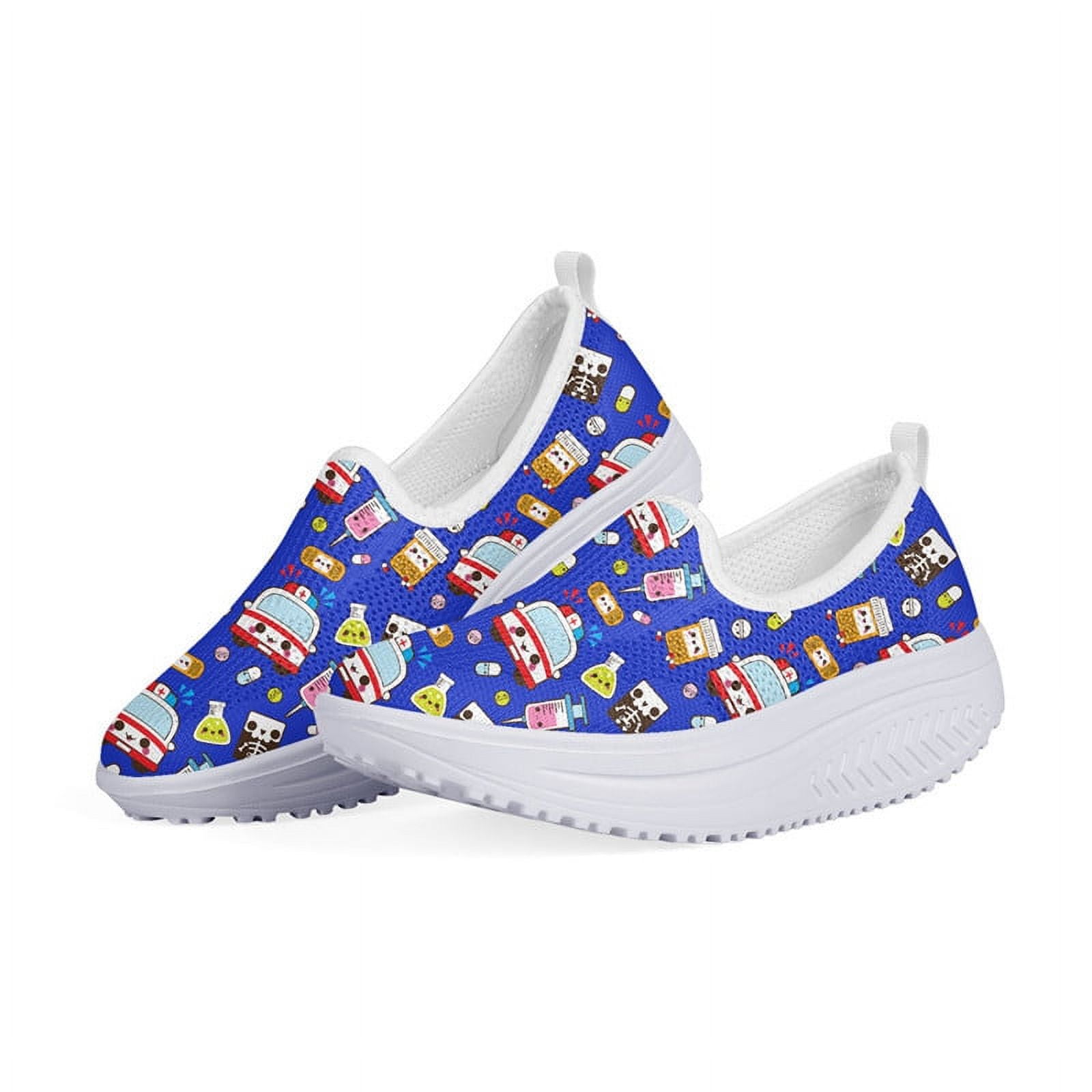 WHEREISART Nurse Design Women Summer Mesh Shoes Paramedic EMT EMS ...