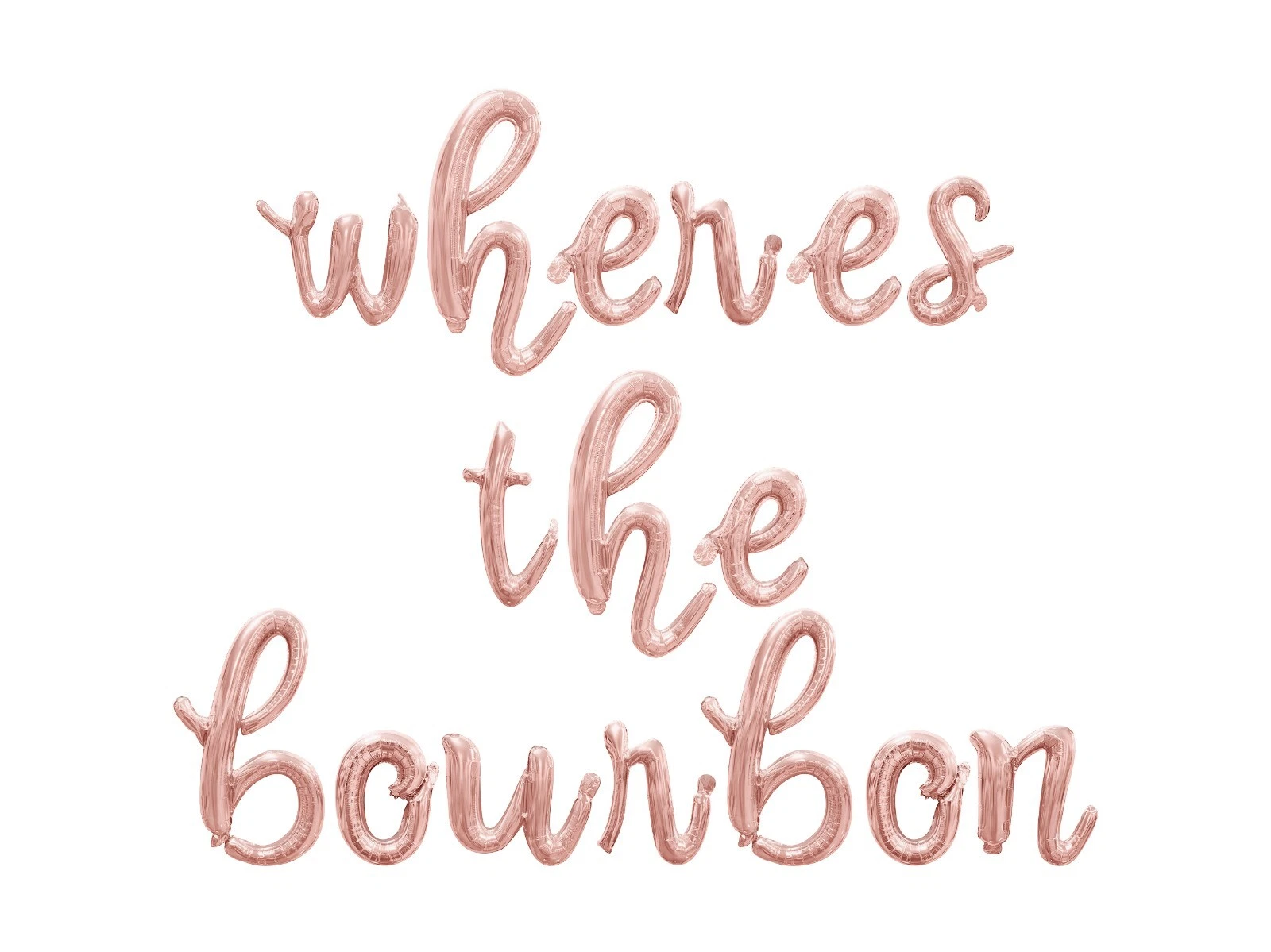 WHERES THE BOURBON Cursive Letter Balloon Banner - Kentucky Derby Party ...