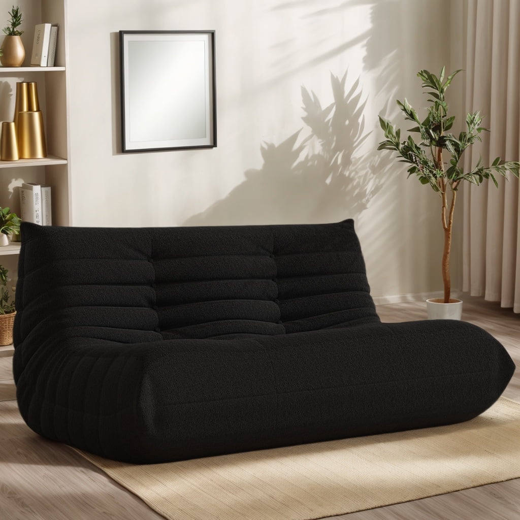 WHGBJA 2 Seater Oversize Bean Bag Chair,Lazy Floor Togo Sofa Lounger ...