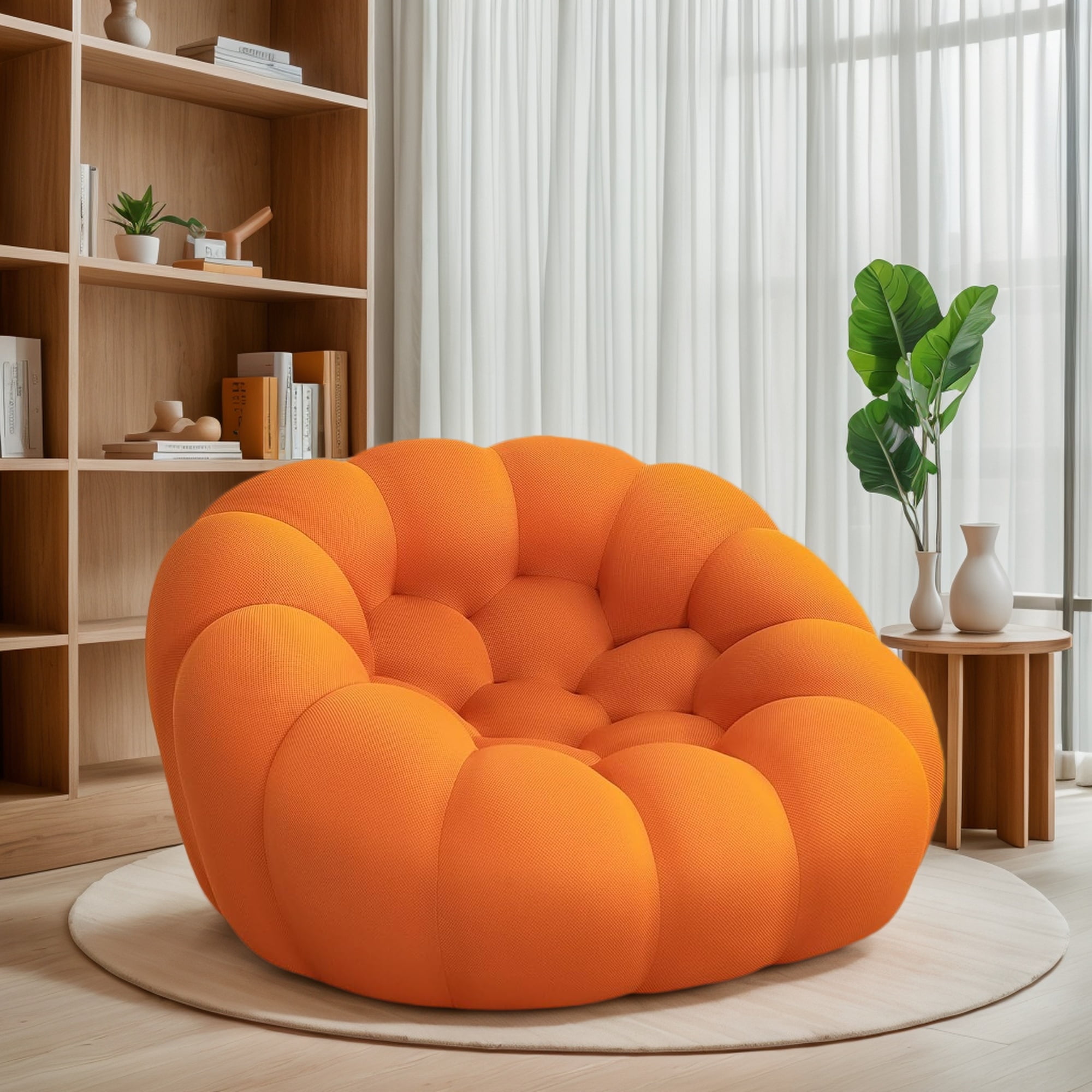 WHGBJA 47'' Bubble Sofa,Oversized Single Lazy Sofa,Modern Upholstered ...