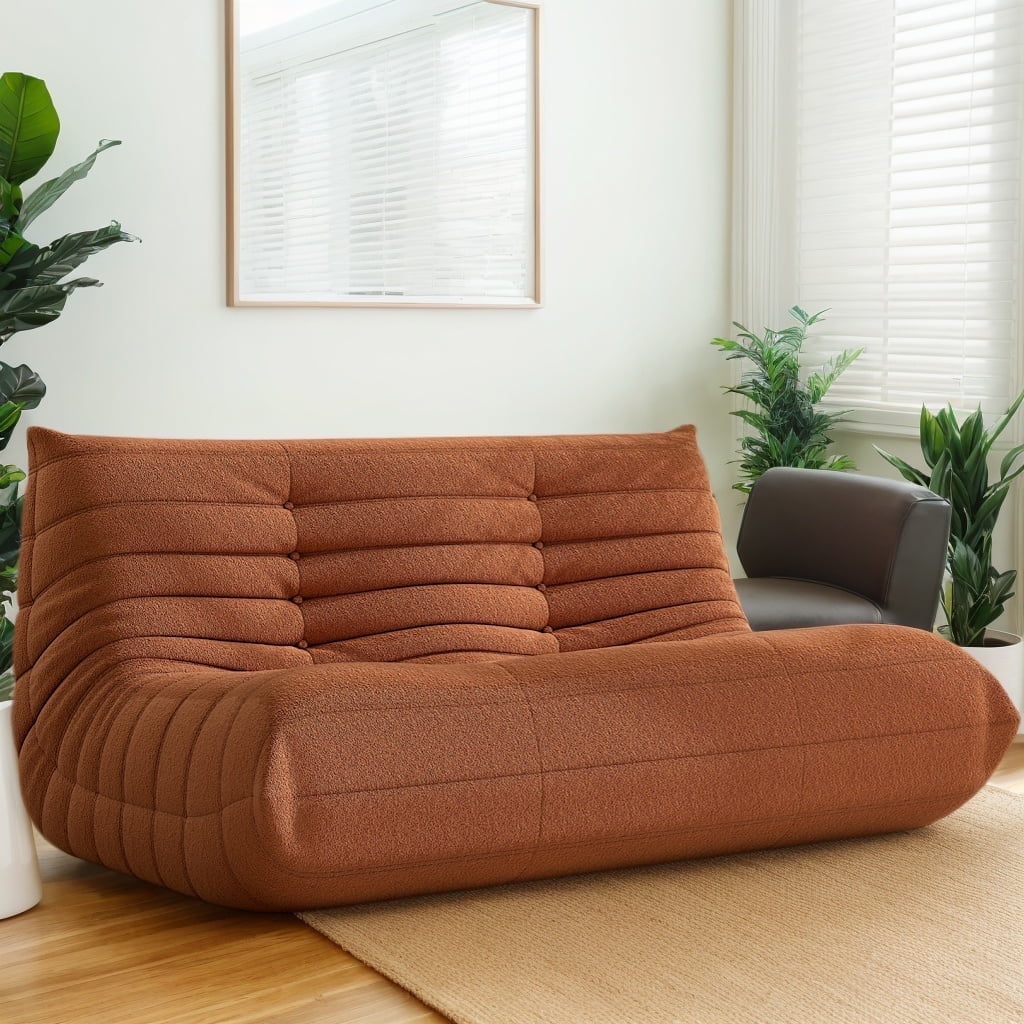 WHGBJA Affordable Adult Bean Bag Chair 2 Seater,High-Density Sponges ...