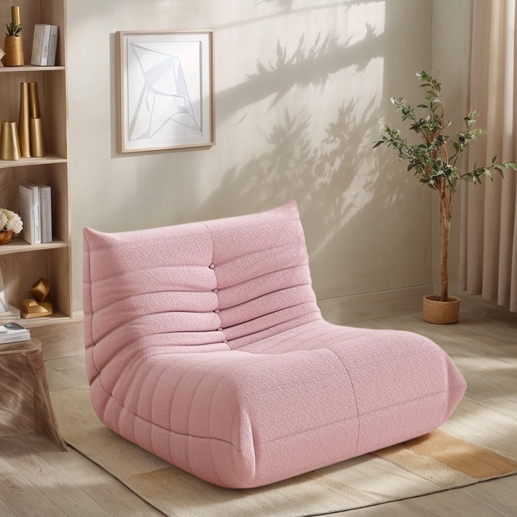 WHGBJA Adults Comfy and Soft Teddy Material Togo Sofa and Lounge Bean ...