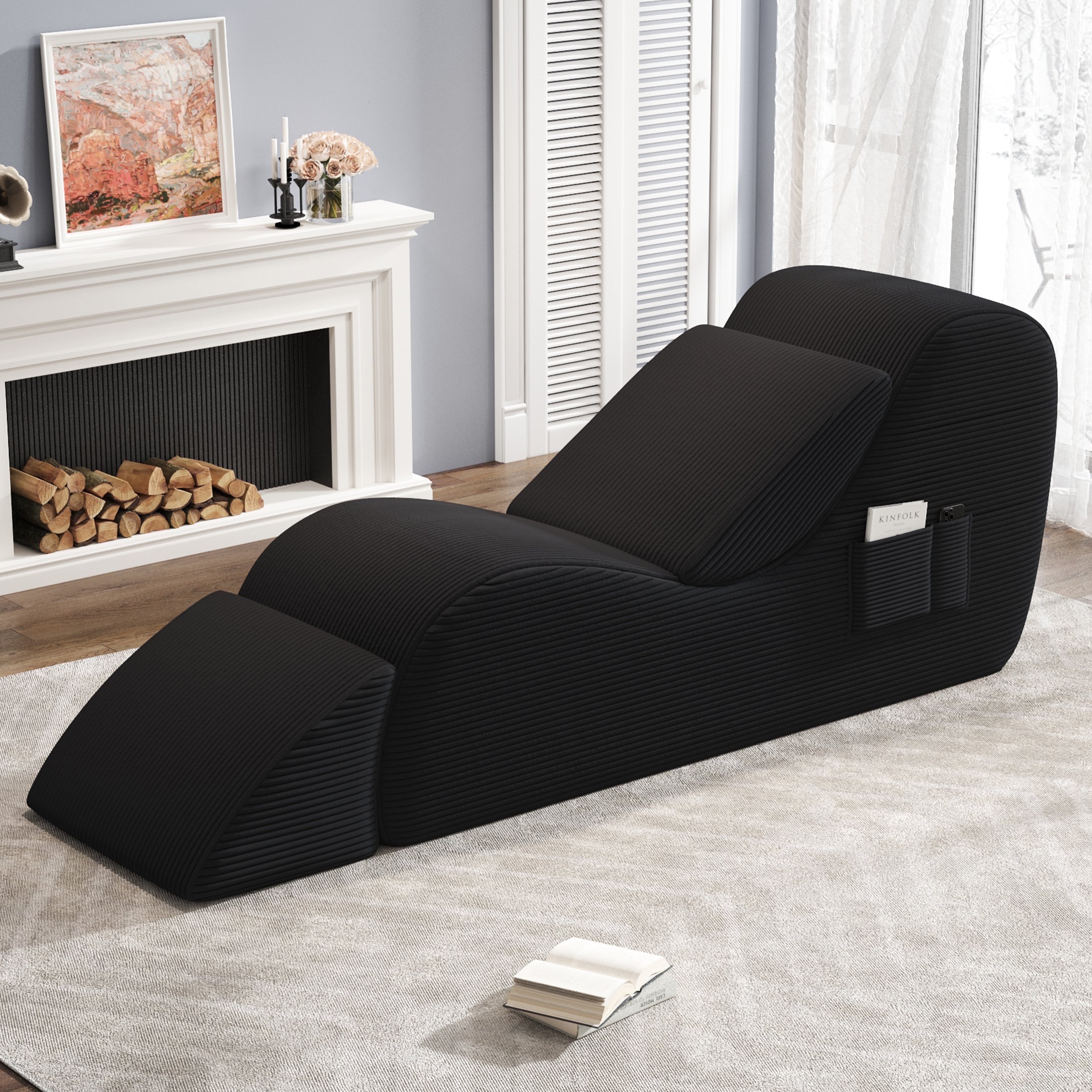 WHGBJA Yoga Curve Chair,Ergonomic Corduroy Yoga Chair for Adults,Couch ...