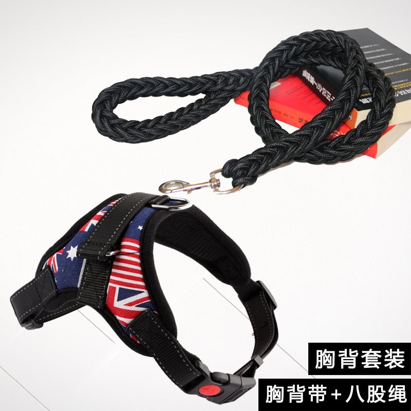 WHHHH Dog leash dog Chain K9 chest strap explosion-proof small medium ...
