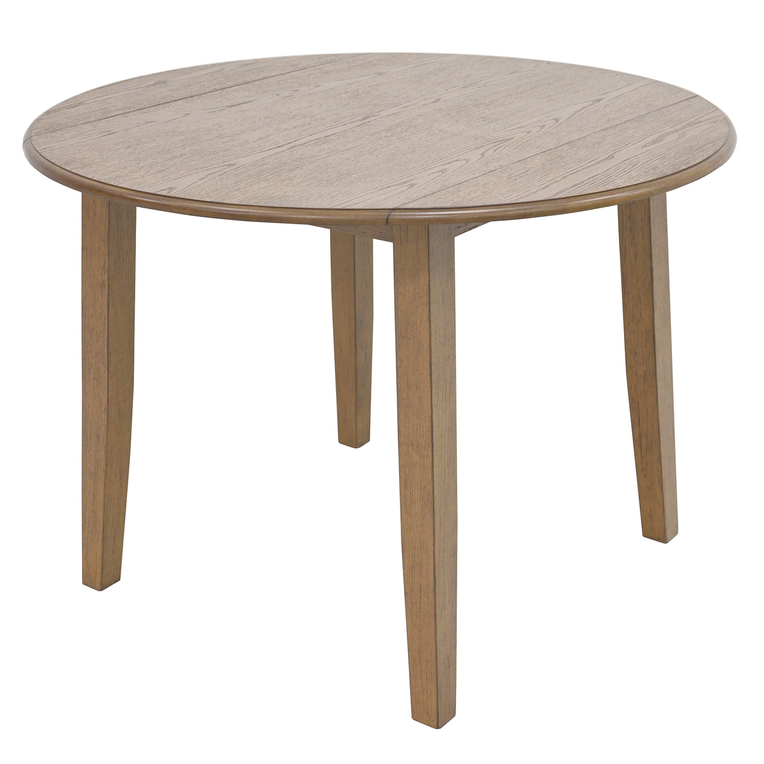 WHI Mid-Century Modern Engineered Wood & Oak Veneer Round Dining Table ...