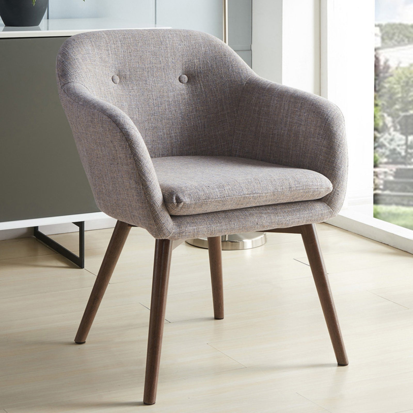 WHI Mid Century Textured Fabric Accent Chair - Walmart.com