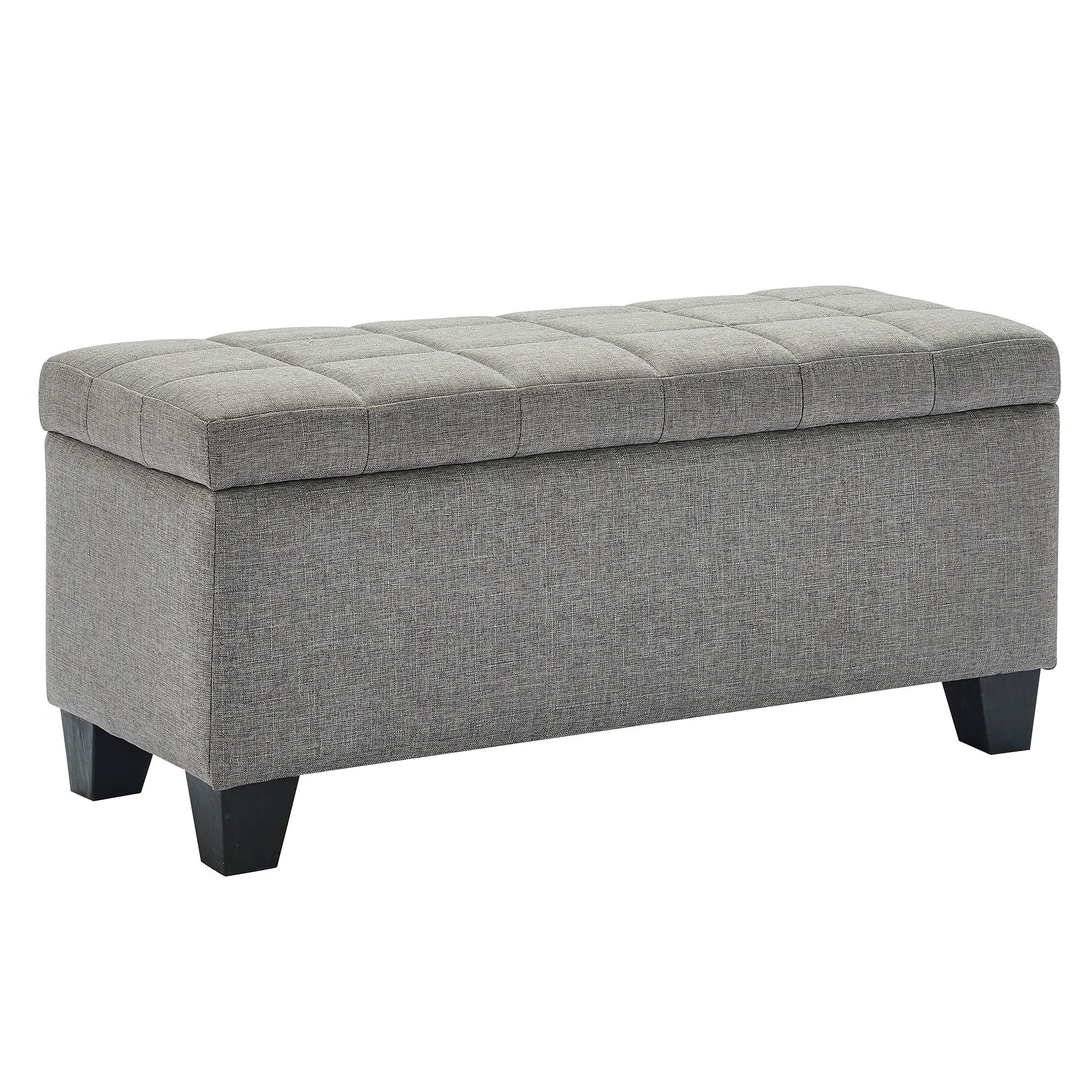Modern Fabric Rectangular Storage Ottoman - Beige. Beige - Walmart.com