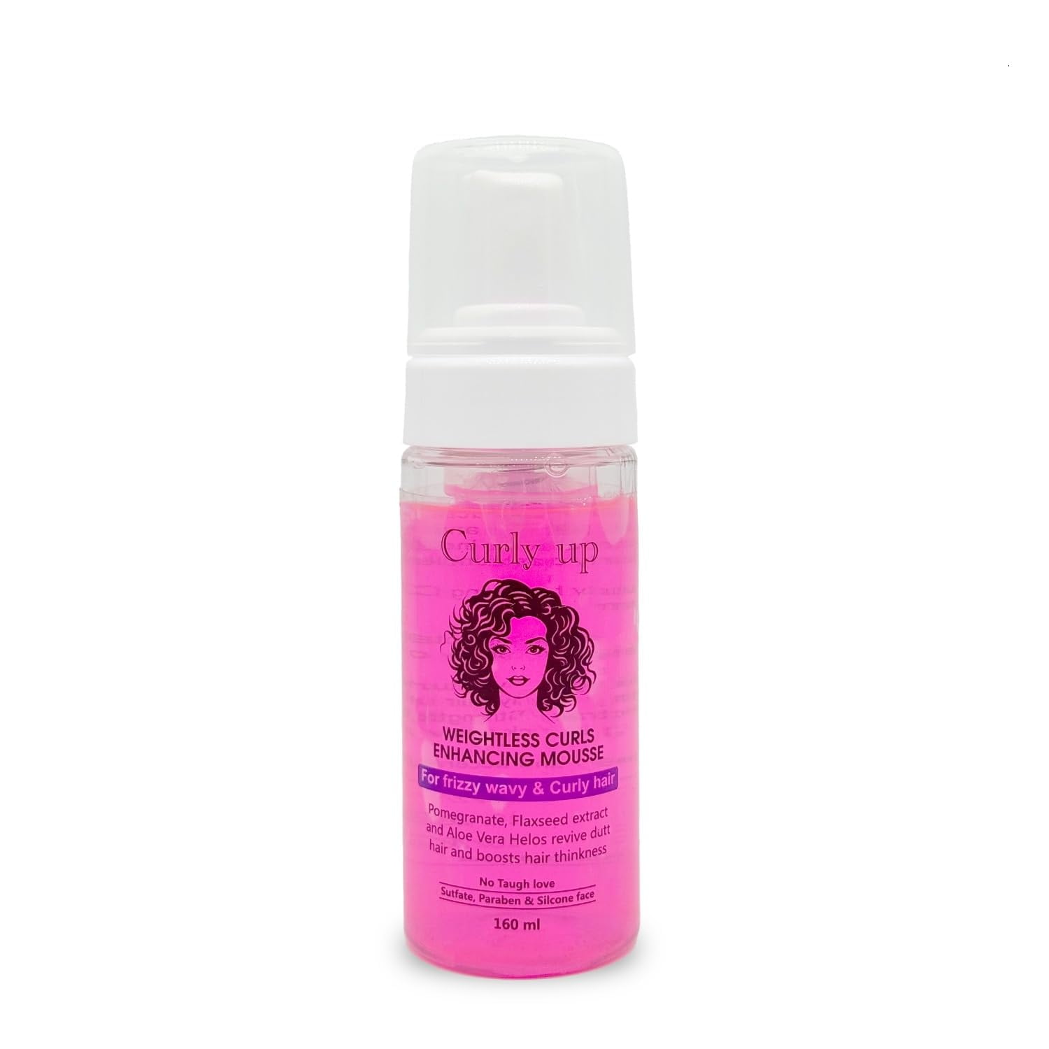 WHIMSY CURL UP Curls Enhancing Mousse For Women 150 ml for Wavy Curly ...