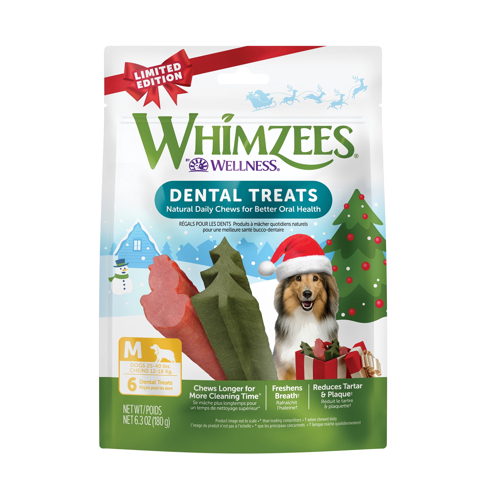 WHIMZEES by Wellness Holiday Natural Grain Free Dental Chews for Dogs ...