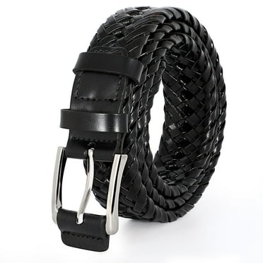 Wrangler Men's Genuine Leather Braided Belt, Sizes 32-52, Timeless and ...