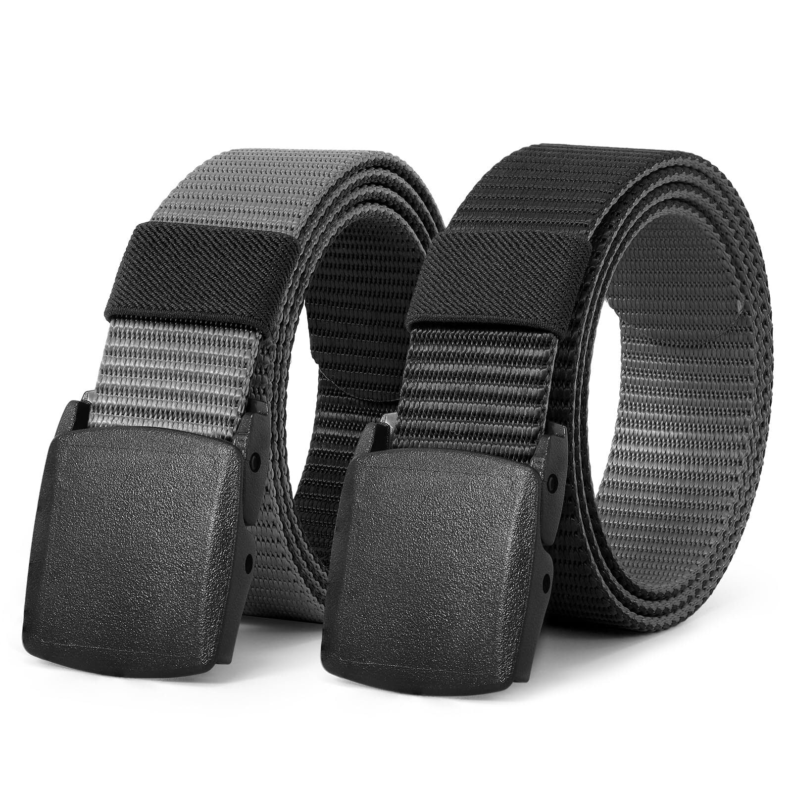 WHIPPY Men's Nylon Work Belts Web Canvas Belt with Plastic Buckle 1 ...