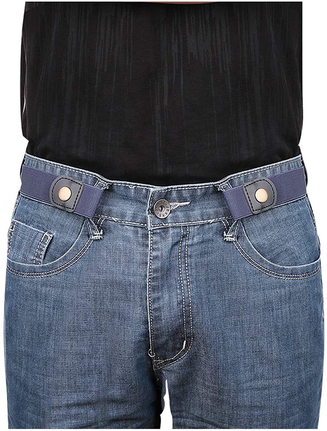 WHIPPY No Buckle Elastic Belt for Men, Nylon Stretch Buckle Free Belt for Jeans Pants - Walmart.com