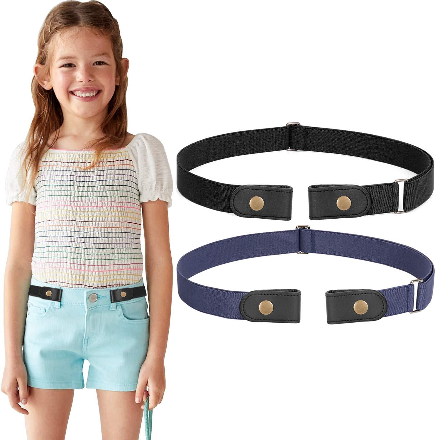 WHIPPY No Buckle Stretch Belts for Boys Girls Buckleless Kids Elastic ...