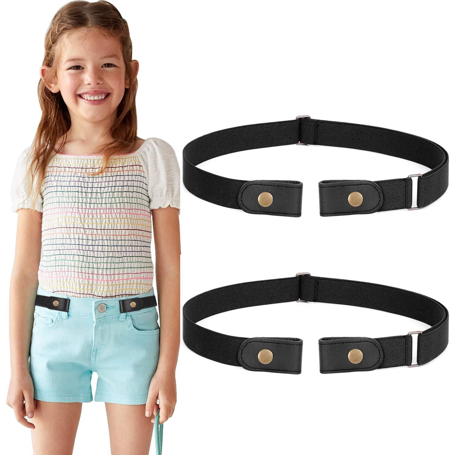 WHIPPY No Buckle Stretch Belts for Boys Girls Buckleless Kids Elastic ...