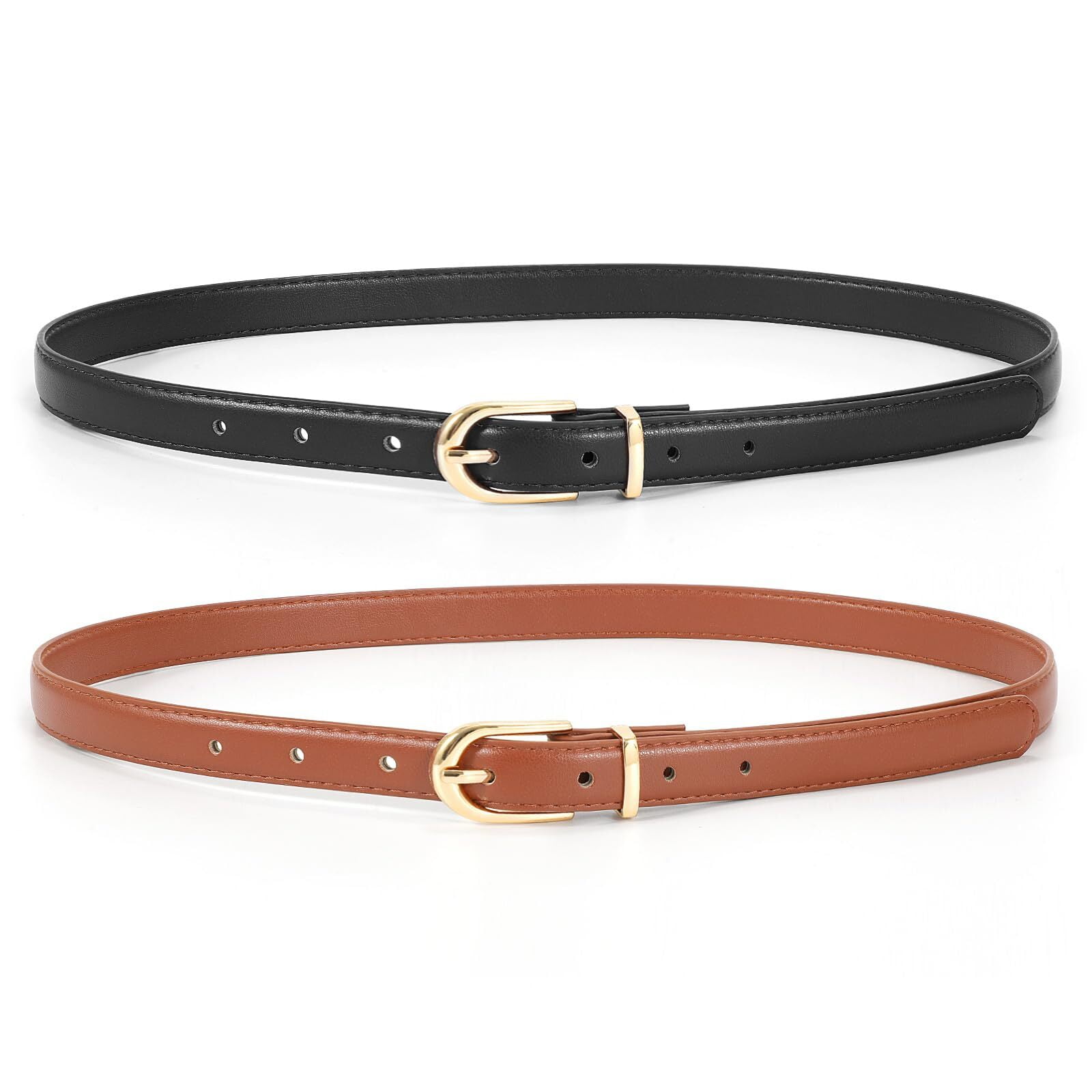 WHIPPY Skinny Leather Belt for Womens Ladies Waist Belts for Jeans ...