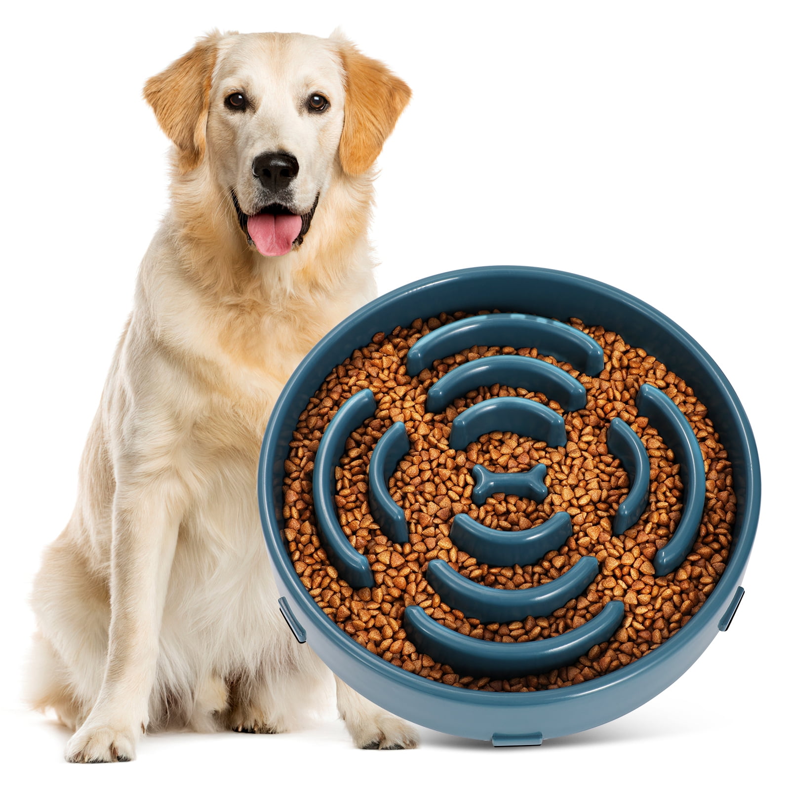 WHIPPY Slow Feeder Dog Bowl for Large Dogs Bloat Stop Preventing Choking Dog Bowls - Walmart.com