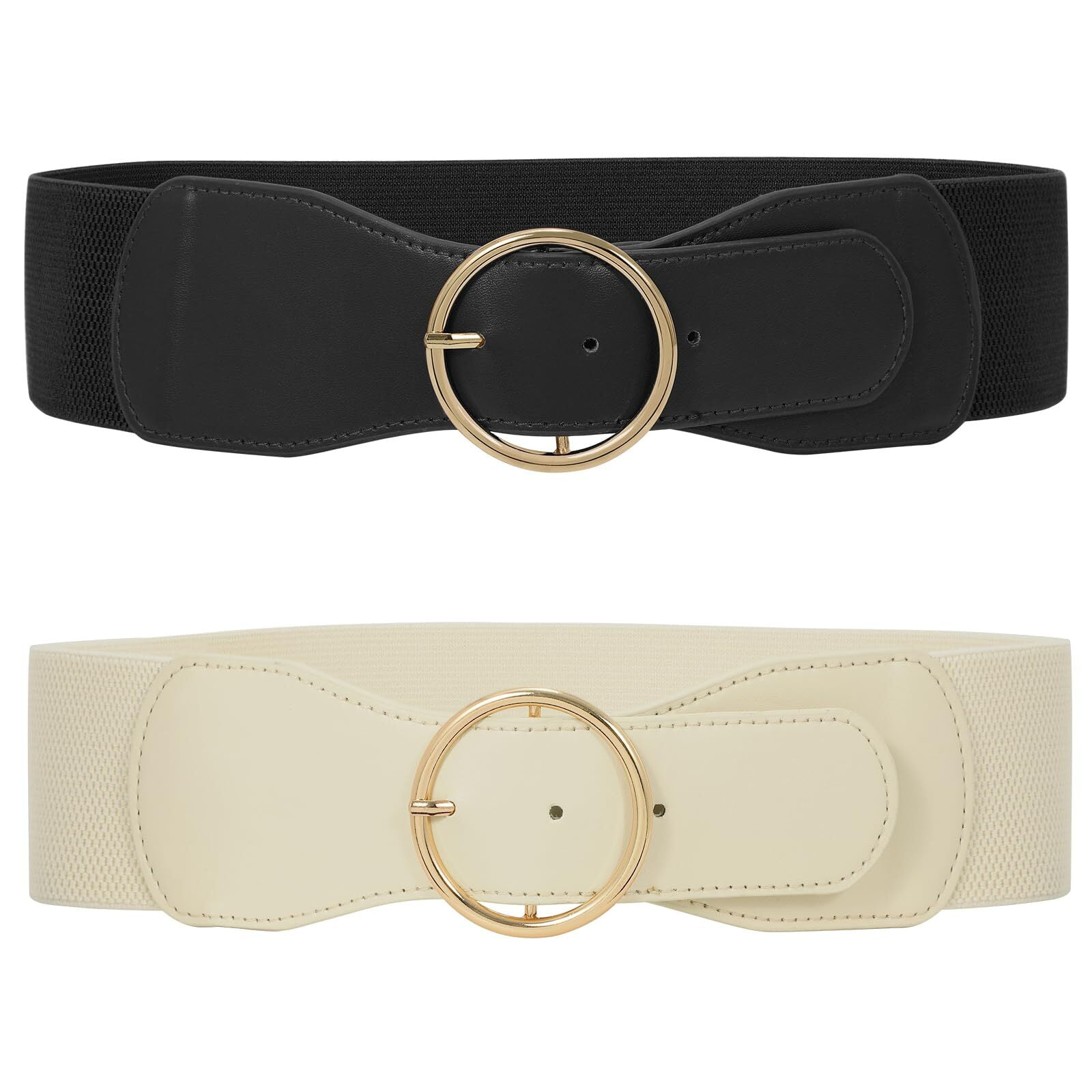 WHIPPY Women Elastic Waist Belts for Dresses Ladies Stretch Wide Belt ...