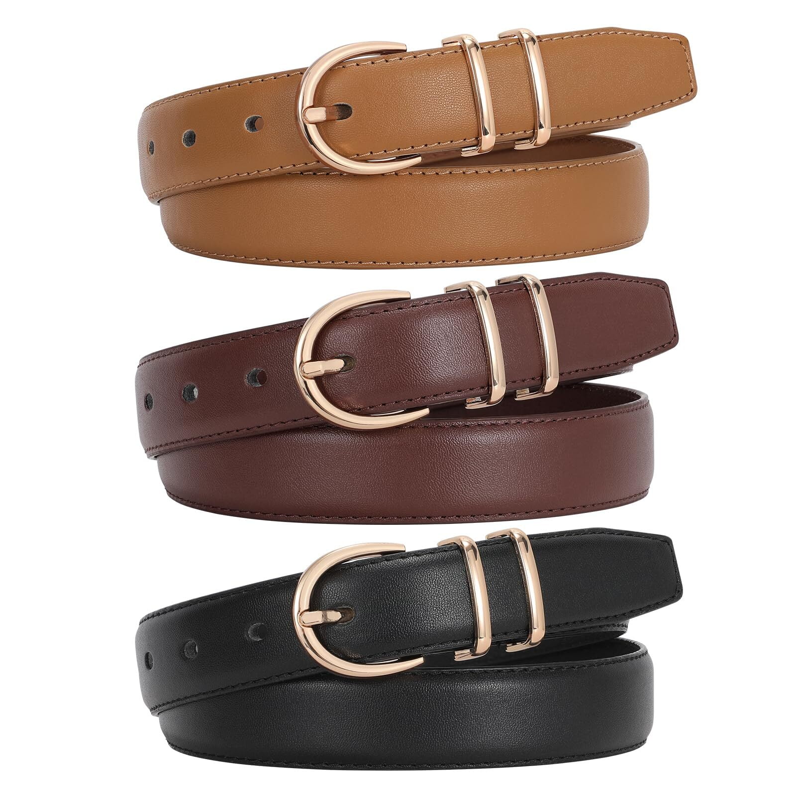 WHIPPY Women Leather Belts Ladies Dresses Plus Size Belt for Jeans 3 ...