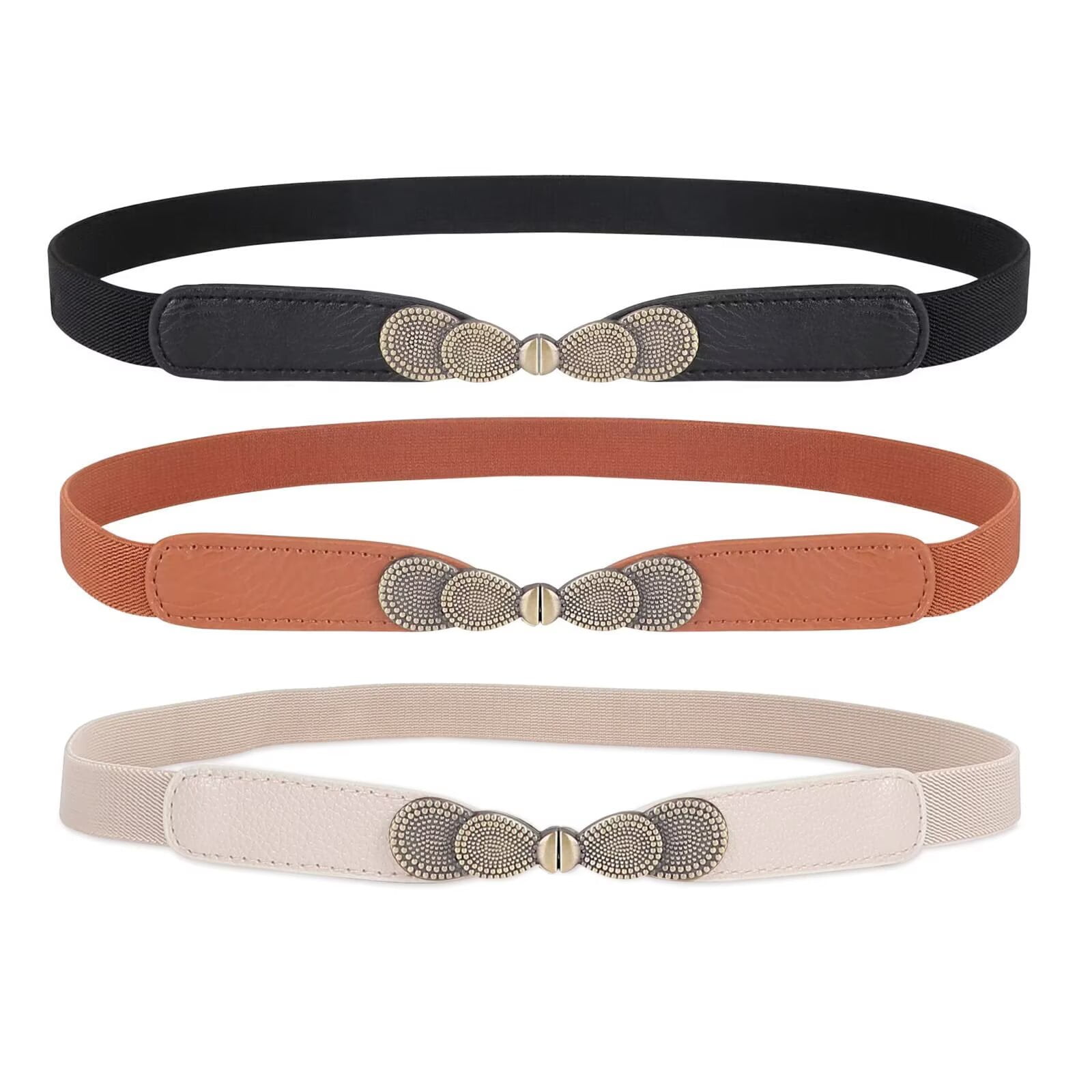 WHIPPY Women's Elastic Belts, Skinny Stretch Belt for Dresses Plus size ...