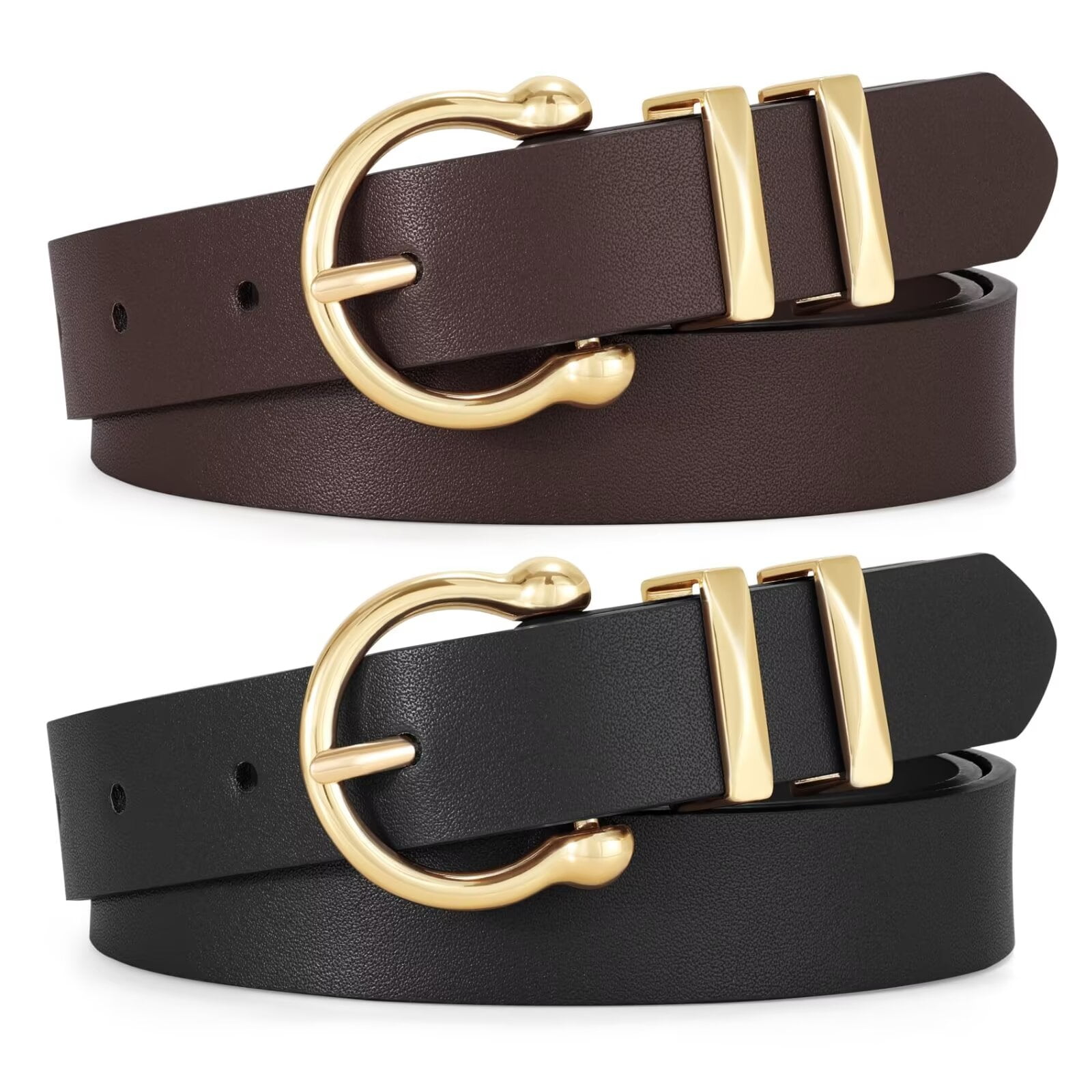 WHIPPY Women's Leather Belts for Jeans Dresses Pants Casual Ladies Belt ...