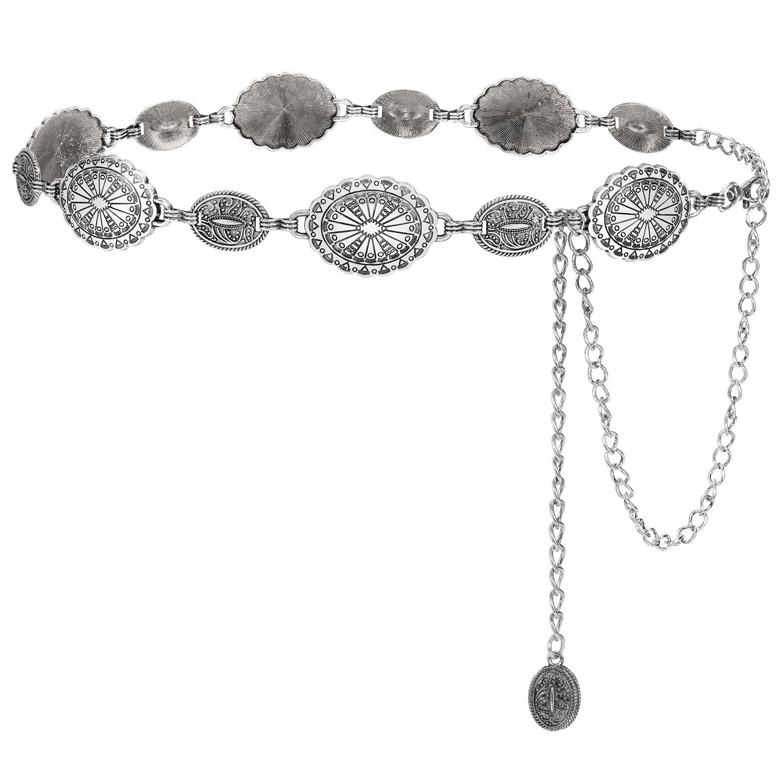 Whippy Women's Metal Waist Chain Belt, Western Style, Adjustable for ...