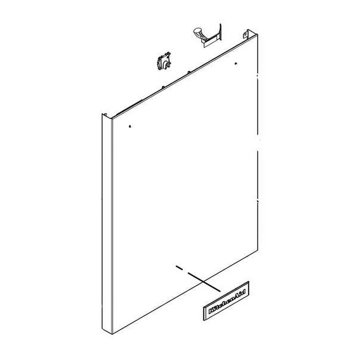 WHIRLPOOL W11416374 DISHWASHER DOOR OUTER PANEL (BLACK STAINLESS ...
